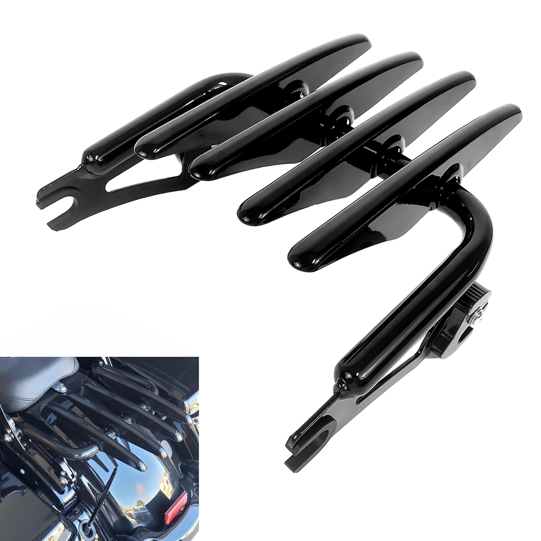 Fjpacemt Detachable Stealth Luggage Rack for 09-24 Motorcycle Harley ...