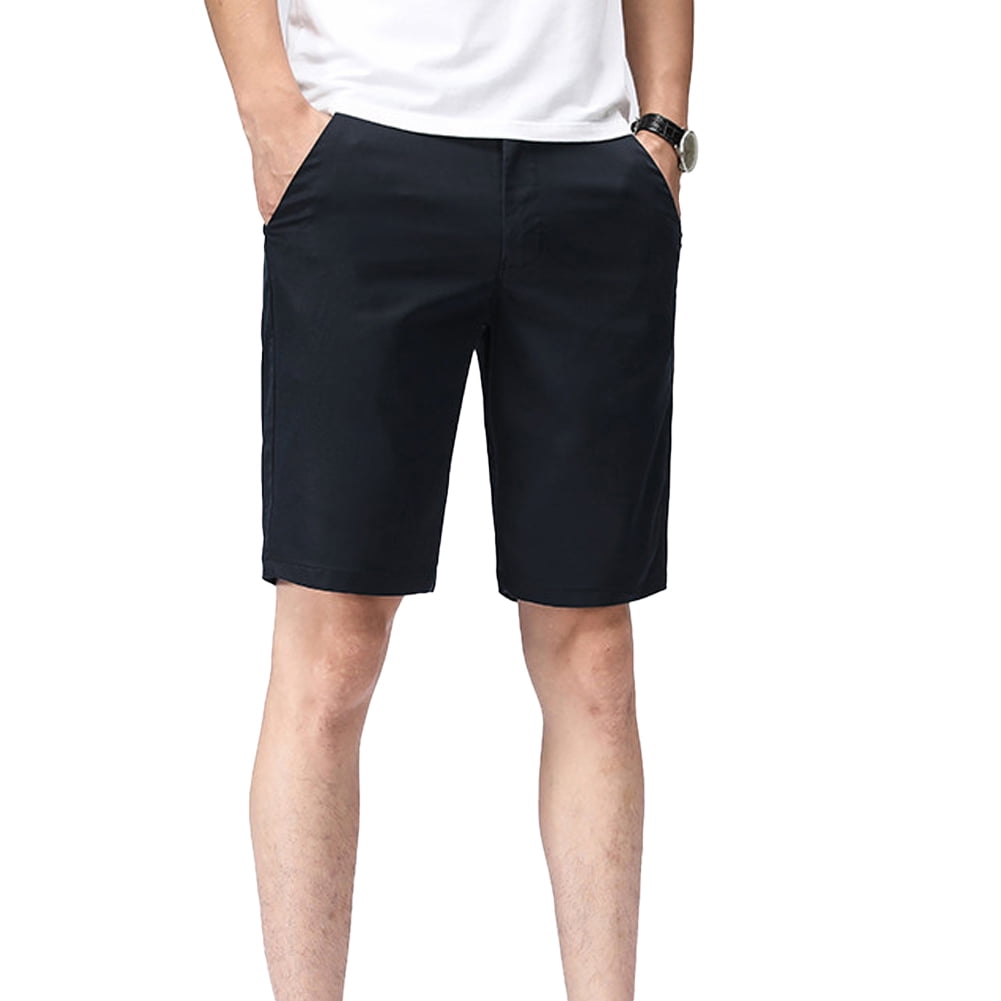 Fjuchai Men's Shorts Long Shorts Solid Color Five Quarter Casual Pants ...