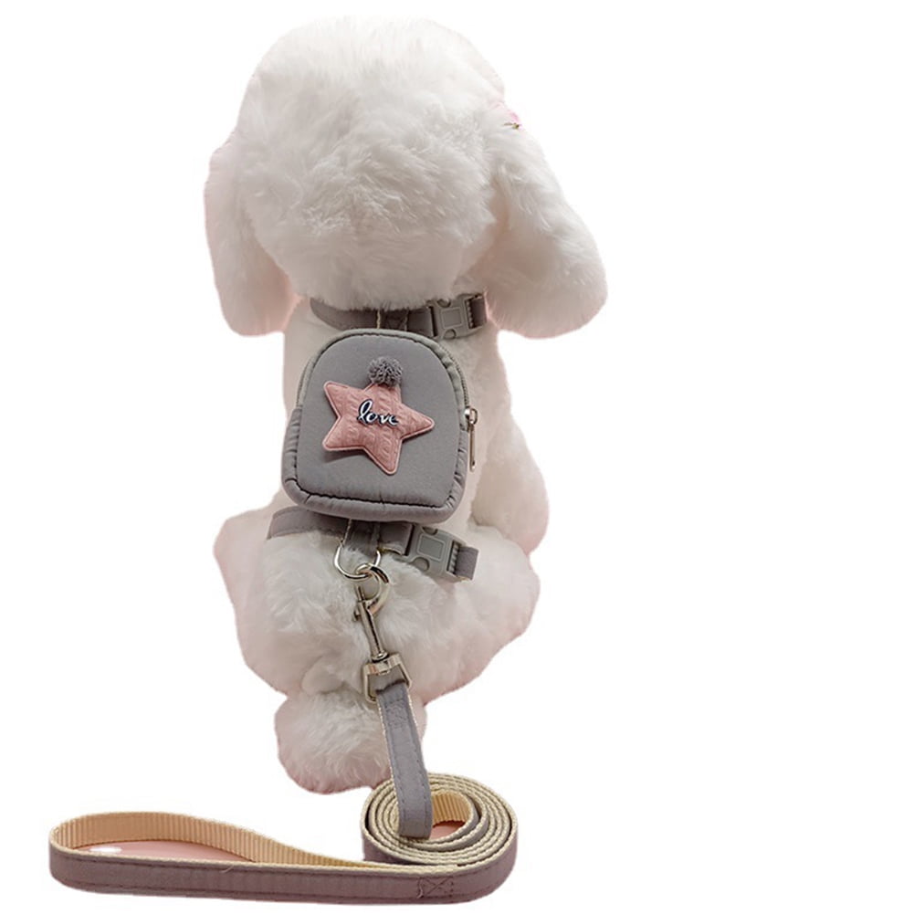 Fjuchai Pet Carrier Backpack Harness with Leash Adjustable Dog Cats ...