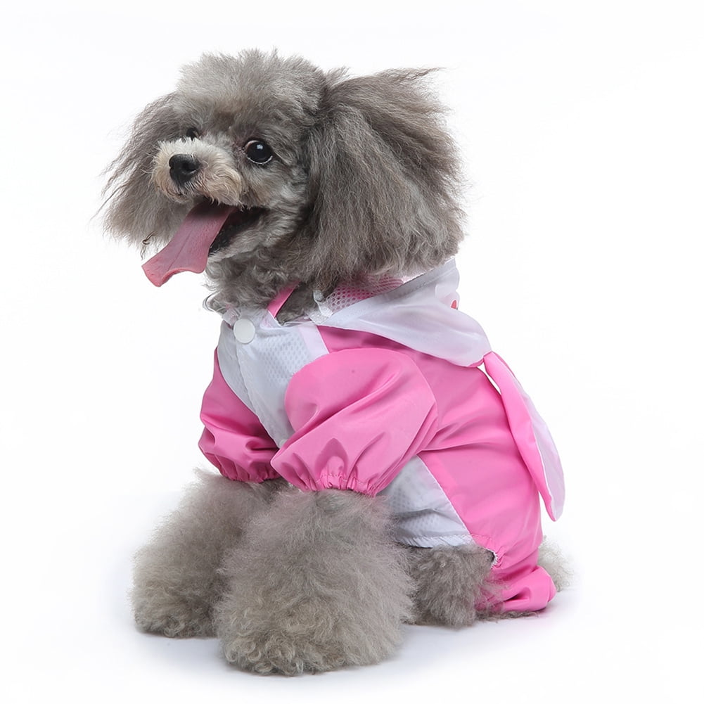 Fjuchai Pet Dog Waterproof Reflective Four Leg Poncho for Small to ...