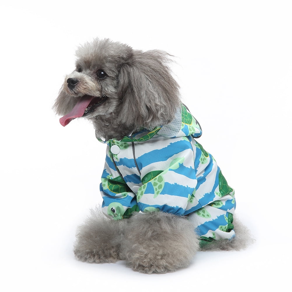 Fjuchai Pet Dog Waterproof Reflective Four Leg Poncho for Small to ...