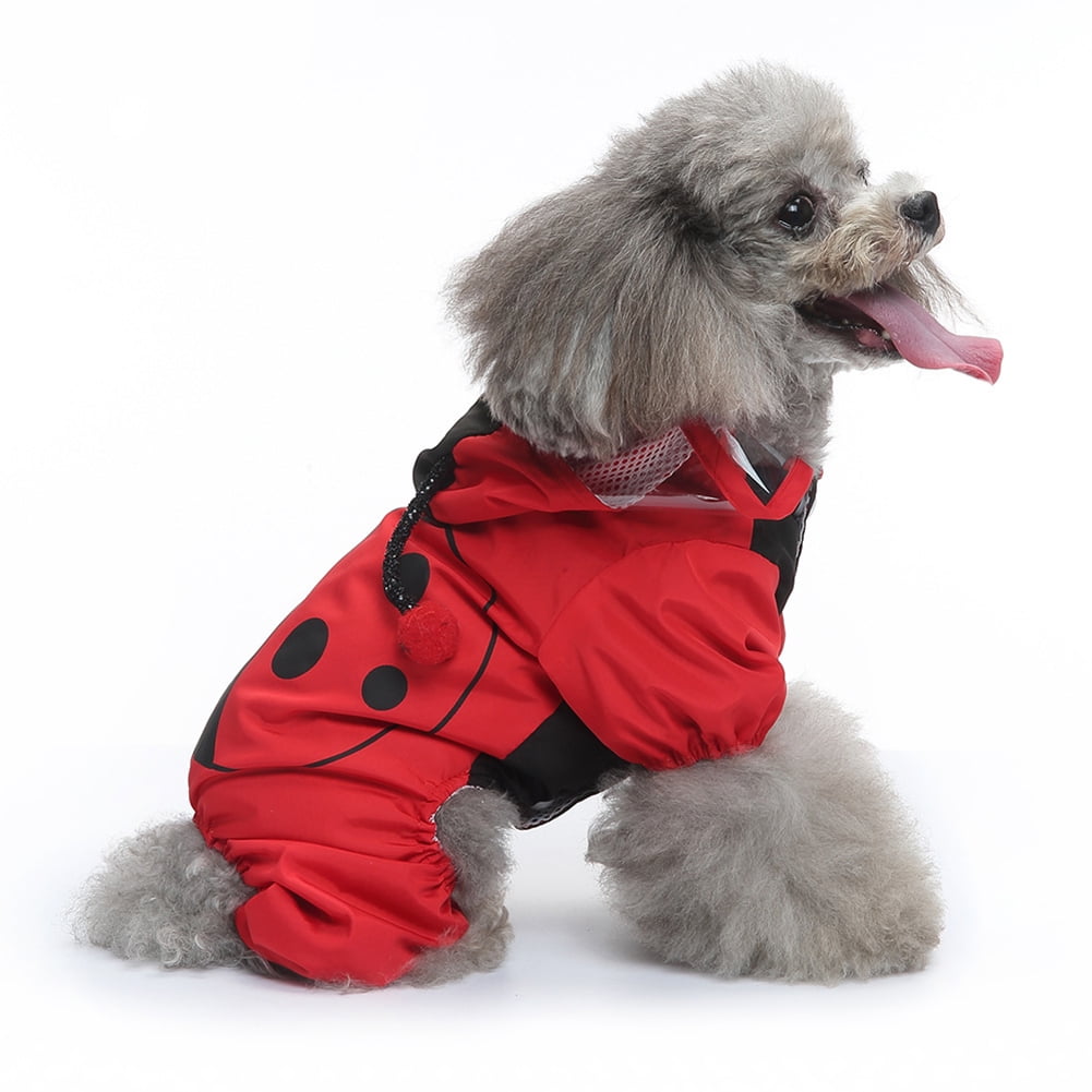 Fjuchai Pet Dog Waterproof Reflective Four Leg Poncho for Small to ...