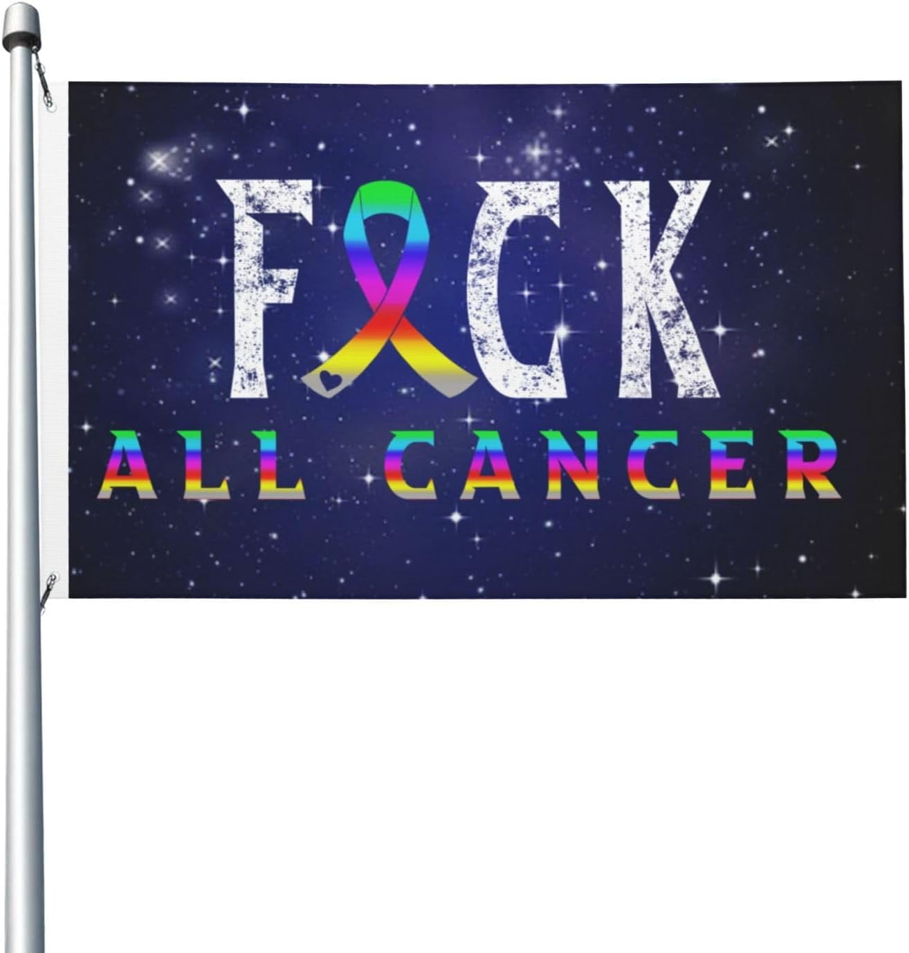 Fk All Cancer Ribbon Flag Double-Sided Outdoor Decoration - Walmart.com