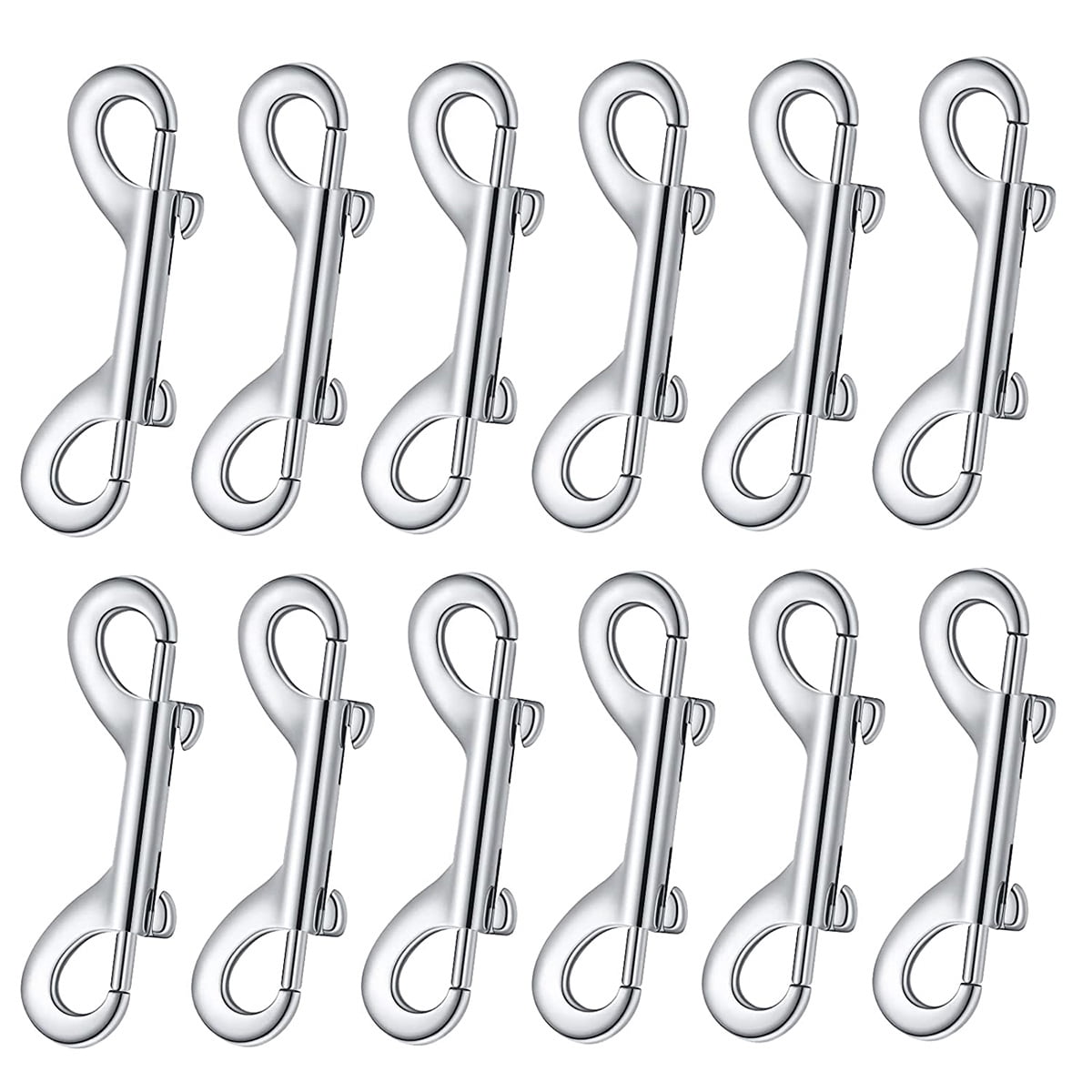 FlGard Heavy Duty 12Pcs Double Ended Bolt Snap Hook Clips, Zinc Alloy ...