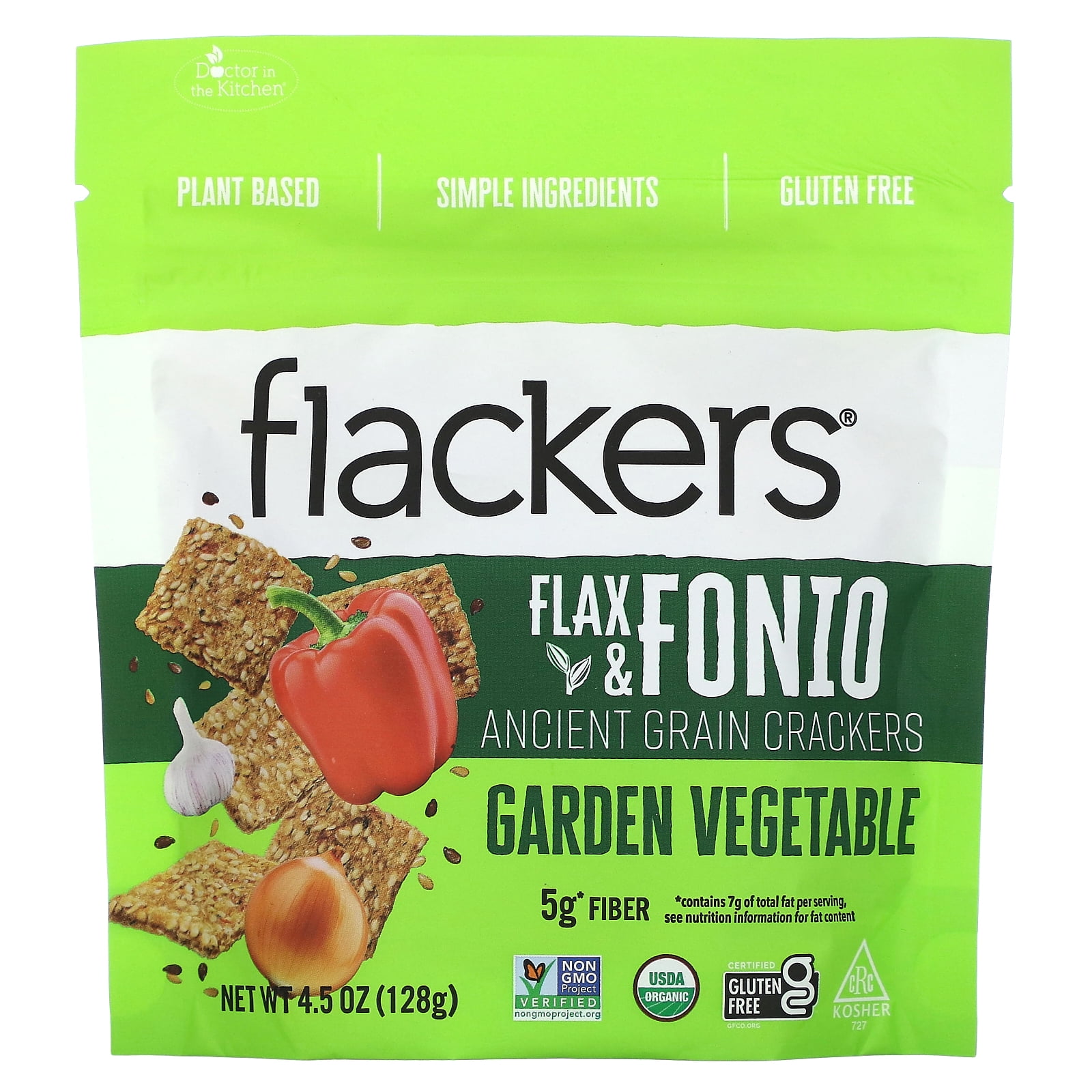 Flackers Toasted Seed Crisps, Black Sesame Seed and Black Pepper, 4.5 ounces - Walmart.com