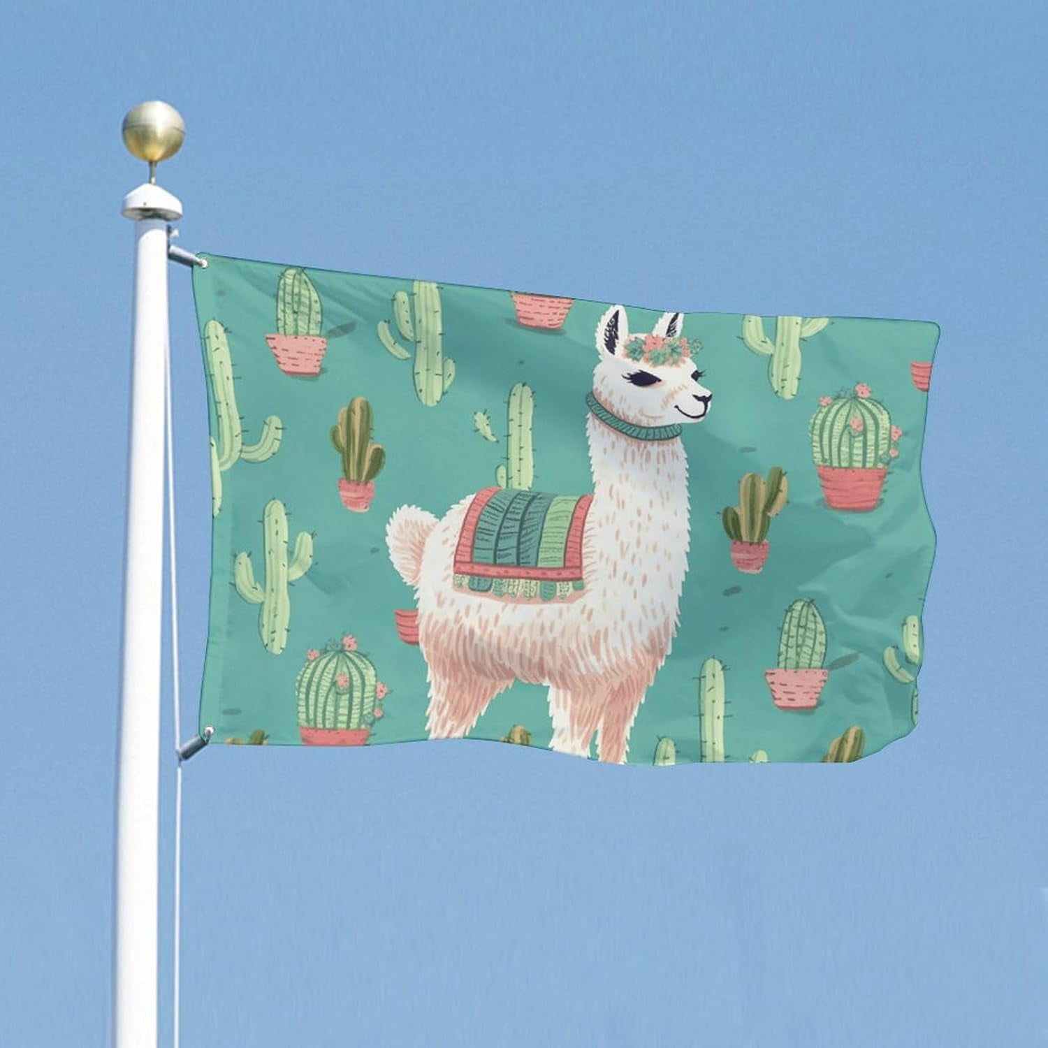 Flag 24x35 in Double Sided Yard Flags Alpaca Cactus Garden Flag Welcome ...