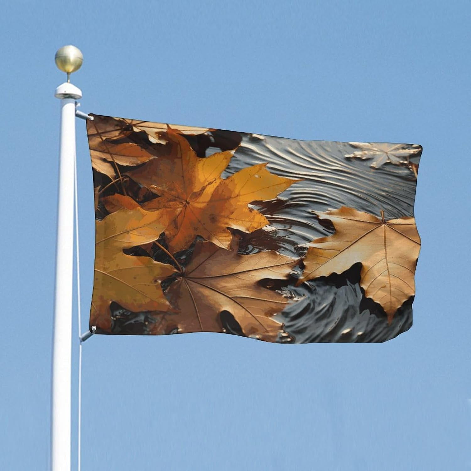 Flag 24x35 in Double Sided Yard Flags Fall Leaves Garden Flag Welcome ...