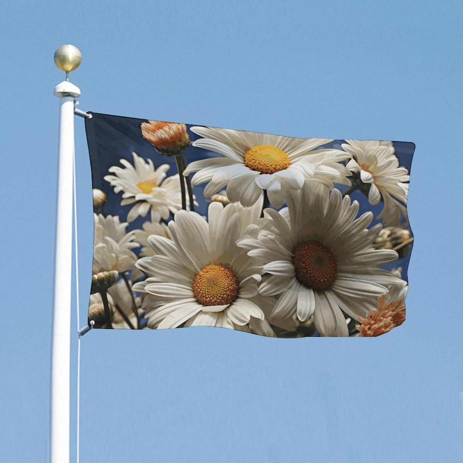 Flag 24x35 in Double Sided Yard Flags Floral Daisy Garden Flag Welcome ...