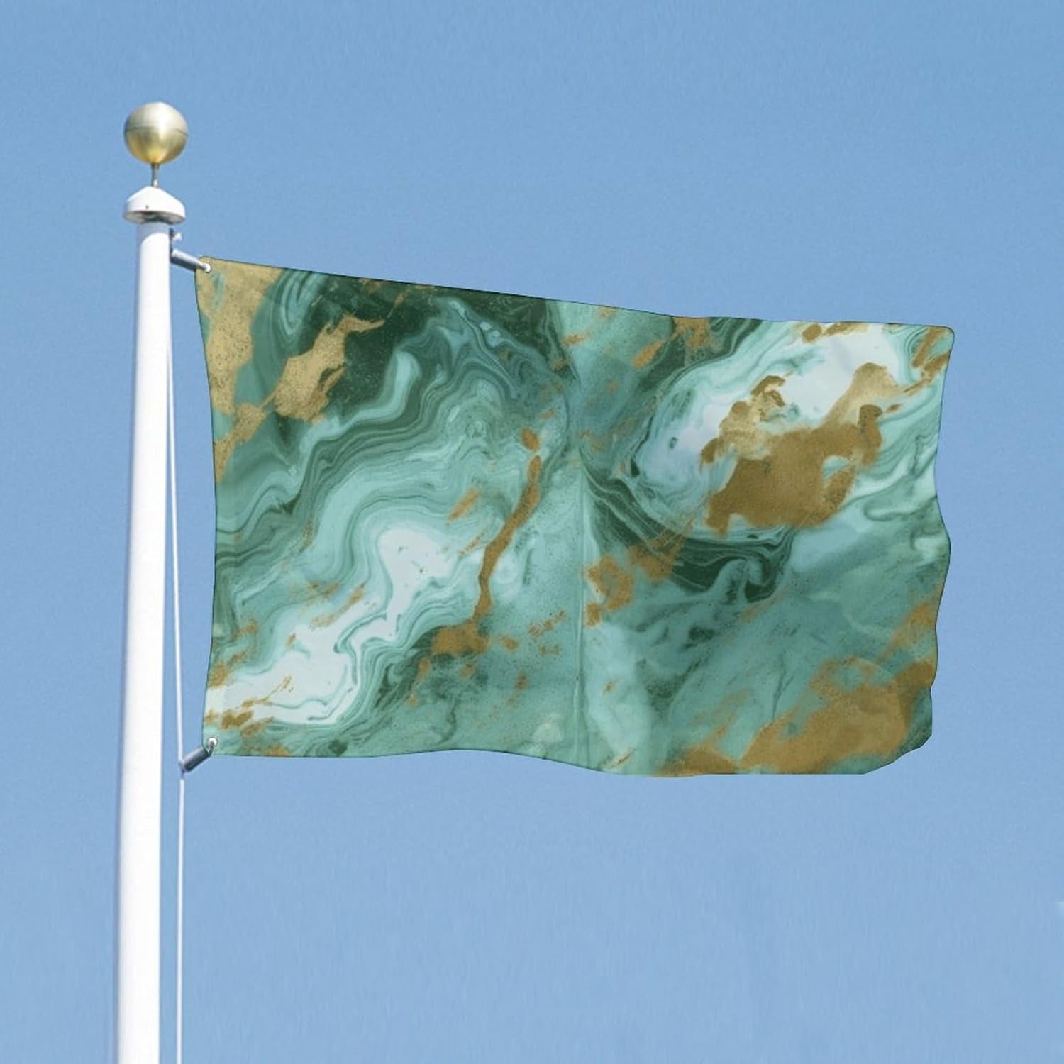 Flag 24x35 in Double Sided Yard Flags Green Gold Marble Garden Flag ...