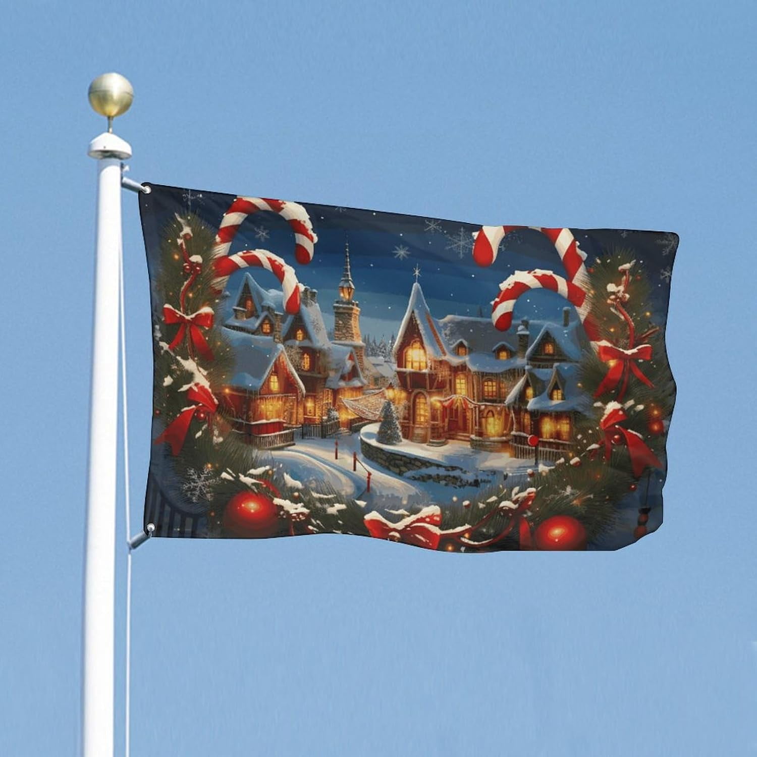 Flag 24x35 in Double Sided Yard Flags Merry Christmas Garden Flag ...