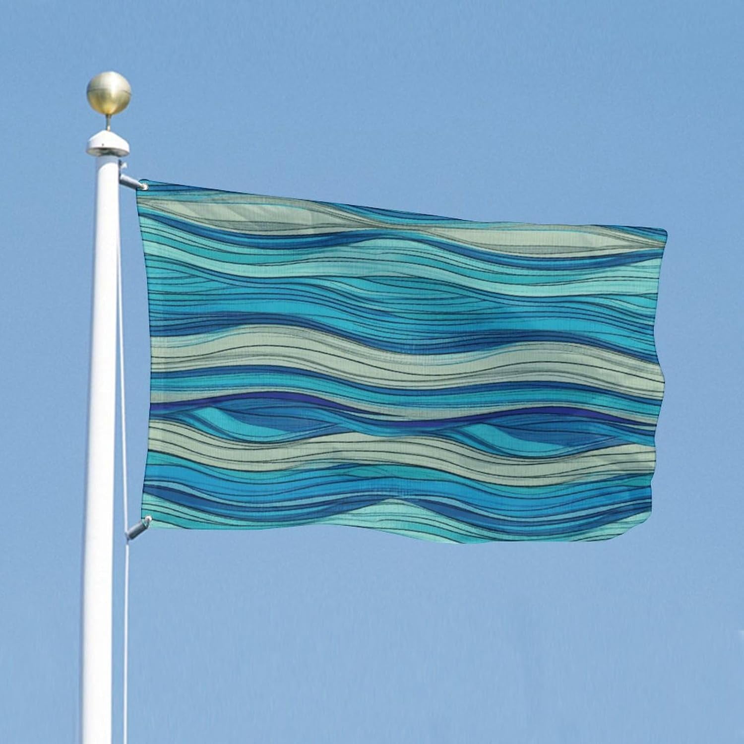 Flag 24x35 in Double Sided Yard Flags Ocean Stripe Pattern Garden Flag ...