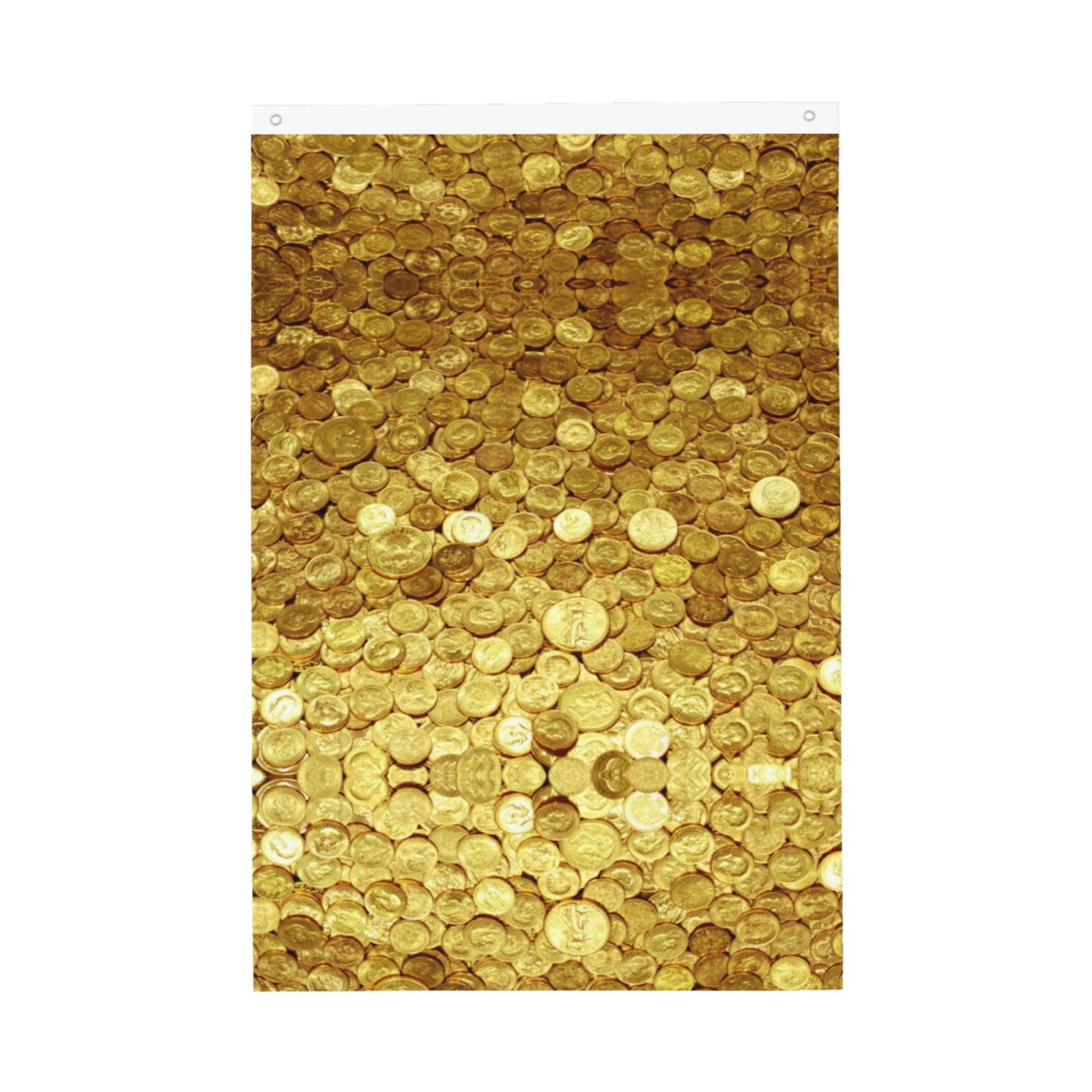 Flag 2x3ft Gold Coins Amazing Double Printed Flag Banner Tapestry Dorm ...