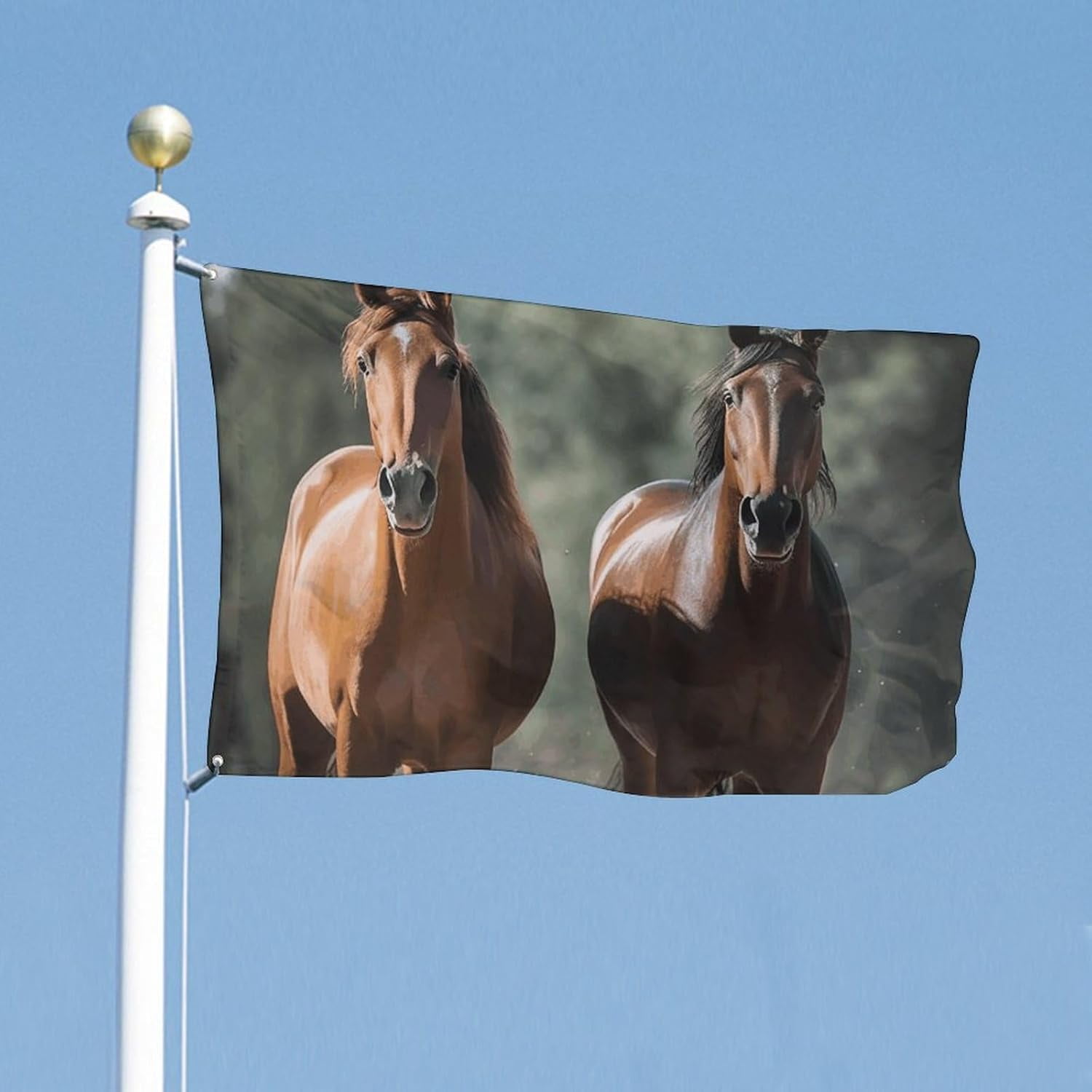 Flag 35x59 in Double Sided Yard Flags Animales Horses Garden Flag ...