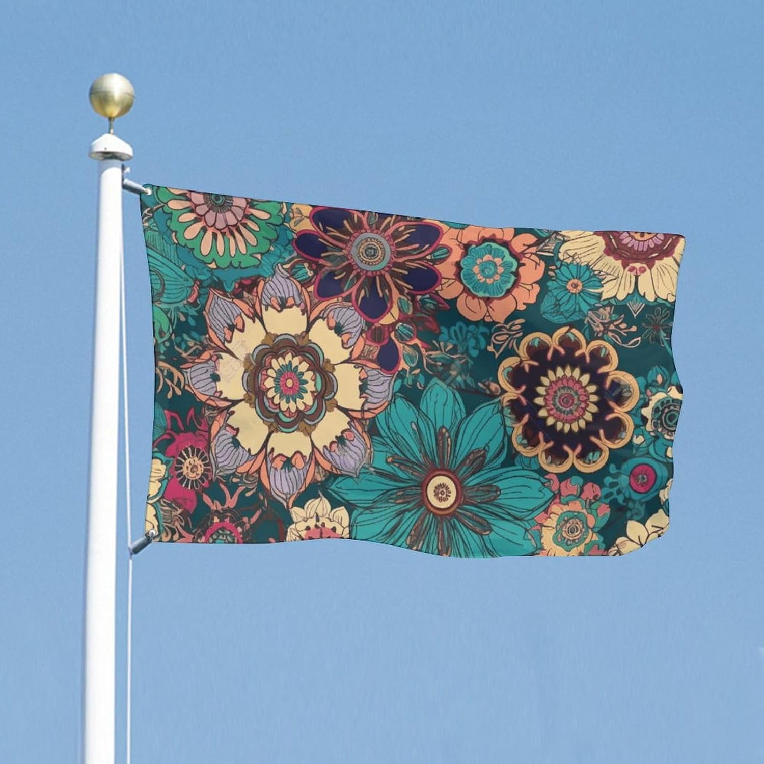 Flag 35x59 in Double Sided Yard Flags Bohemian Flower Garden Flag ...