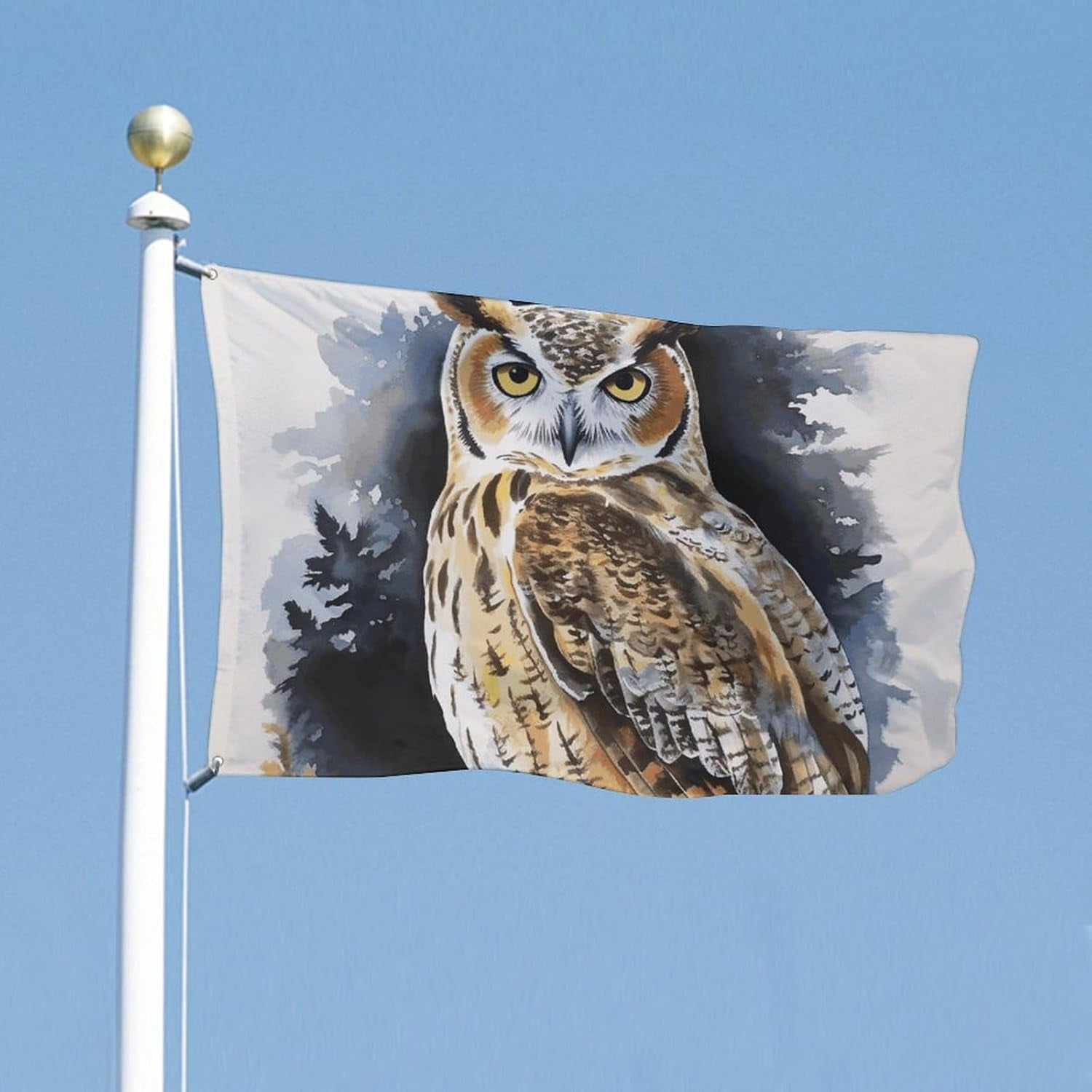 Flag 35x59 in Double Sided Yard Flags Owl Garden Flag Welcome Flags for ...