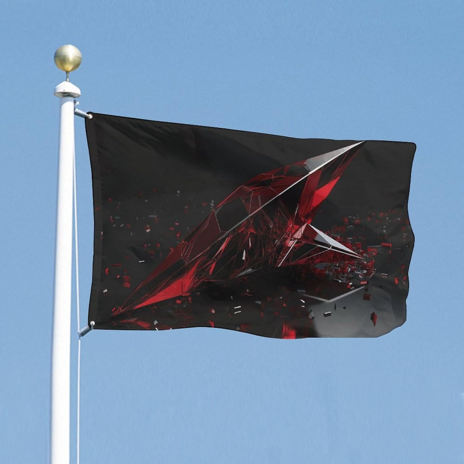 Flag 35x59 in Double Sided Yard Flags Red Irregular Glass Garden Flag ...