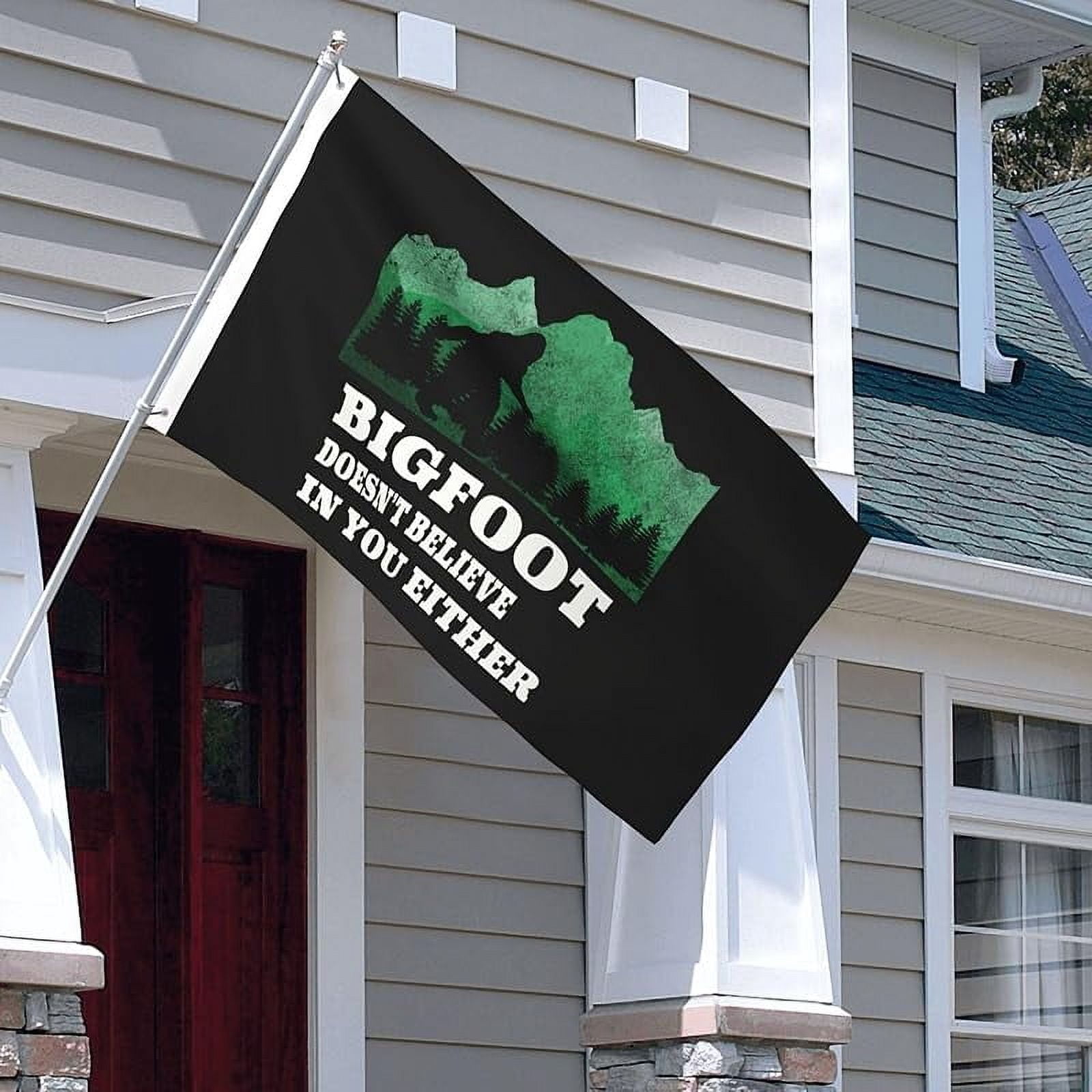 Flag 3x5 ft Bigfoot Doesn't Believe in You Either Double Sided Banner ...