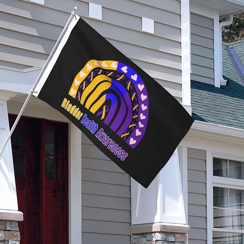 Flag 3x5 ft Epilepsy Awareness Rainbow Hearts Double Sided Banner Sign ...