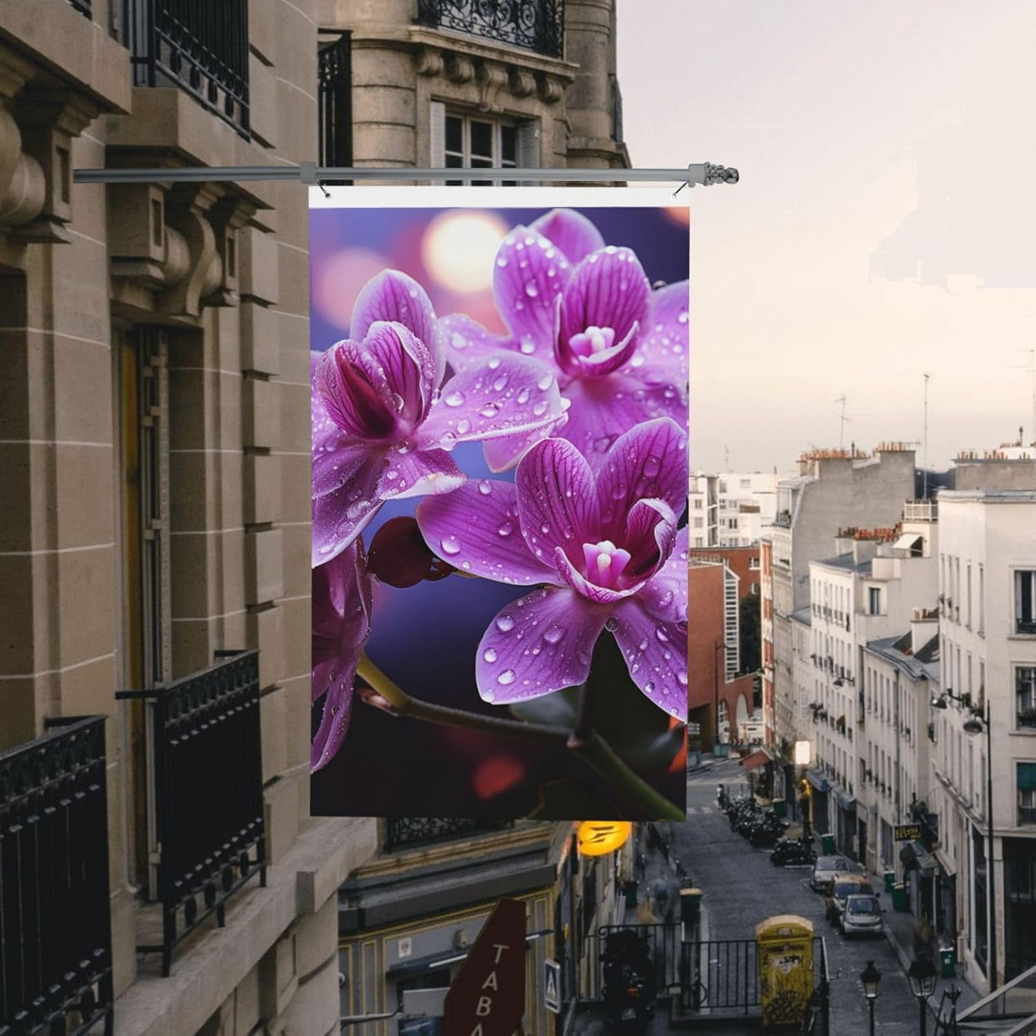 Flag 3x5 ft Flags for Outside Funny Banner Garden Flag Purple flower ...