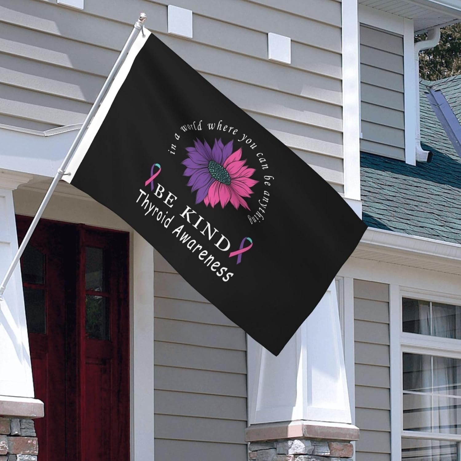 Flag 3x5 ft Thyroid Awareness Cancer Free Double Sided Banner Sign ...