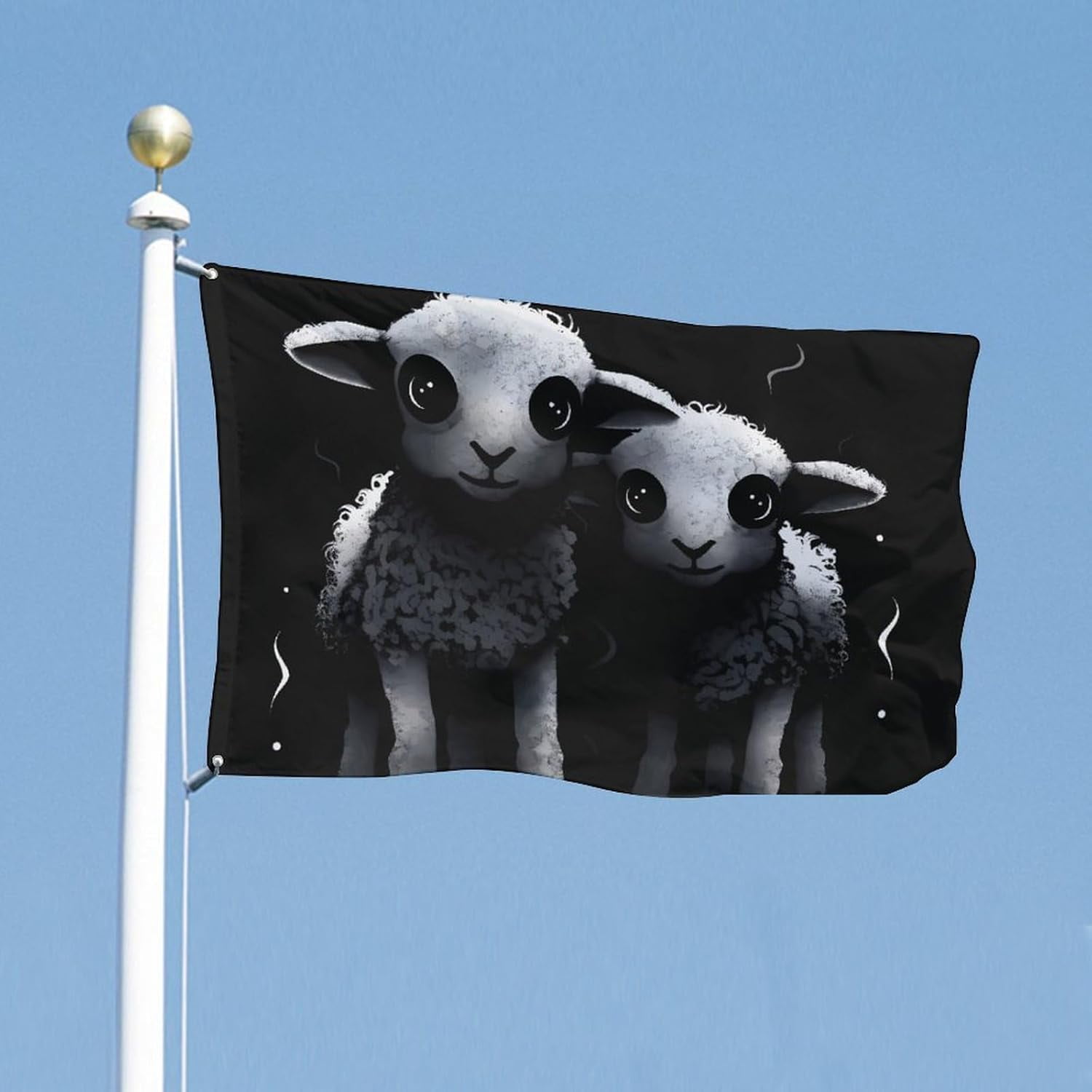 Flag 47x70 in Double Sided Yard Flags Animated Lamb Garden Flag Welcome Flags for Outside ...