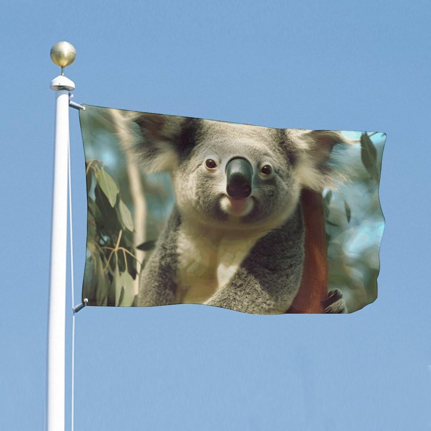 Flag 47x70 in Double Sided Yard Flags Bear Koala Garden Flag Welcome ...