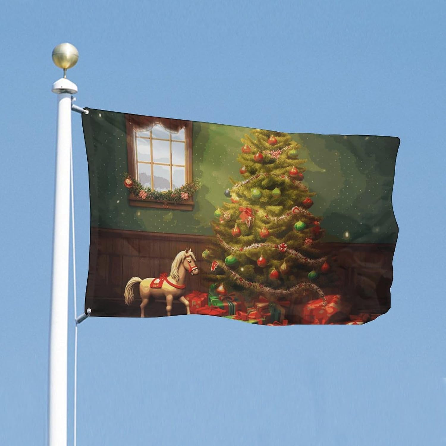 Flag 47x70 in Double Sided Yard Flags Christmas Tree Garden Flag ...