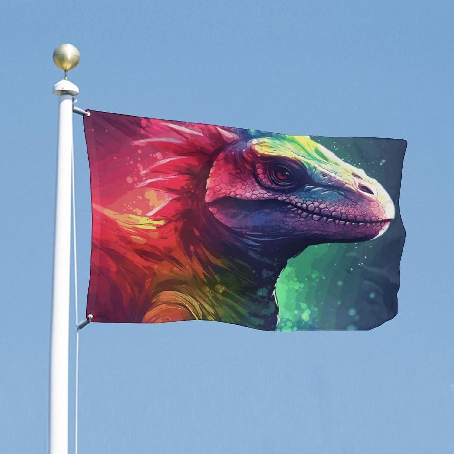 Flag 47x70 in Double Sided Yard Flags Colorful Dinosaur Garden Flag ...