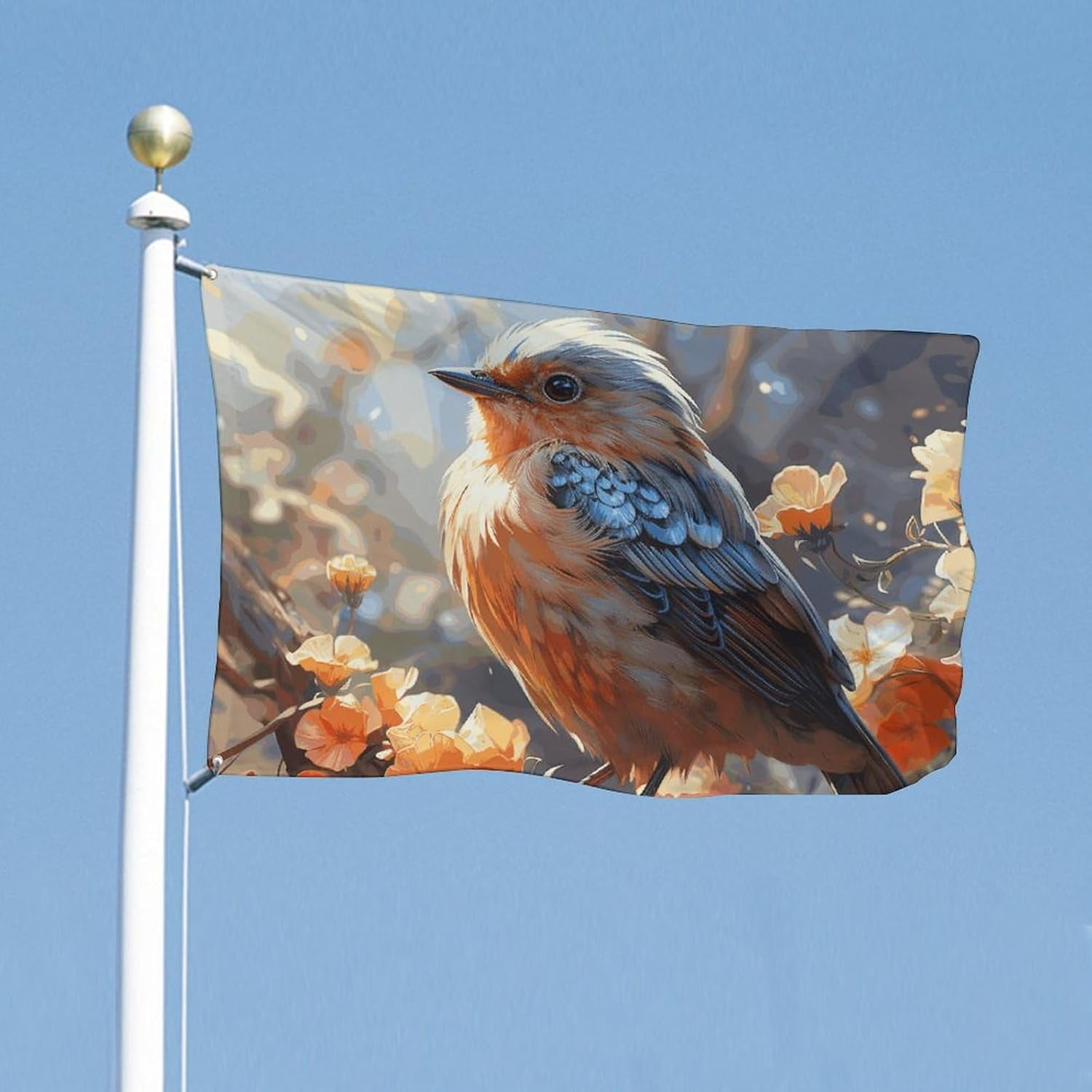 Flag 47x70 in Double Sided Yard Flags Flowers And Birds Garden Flag ...