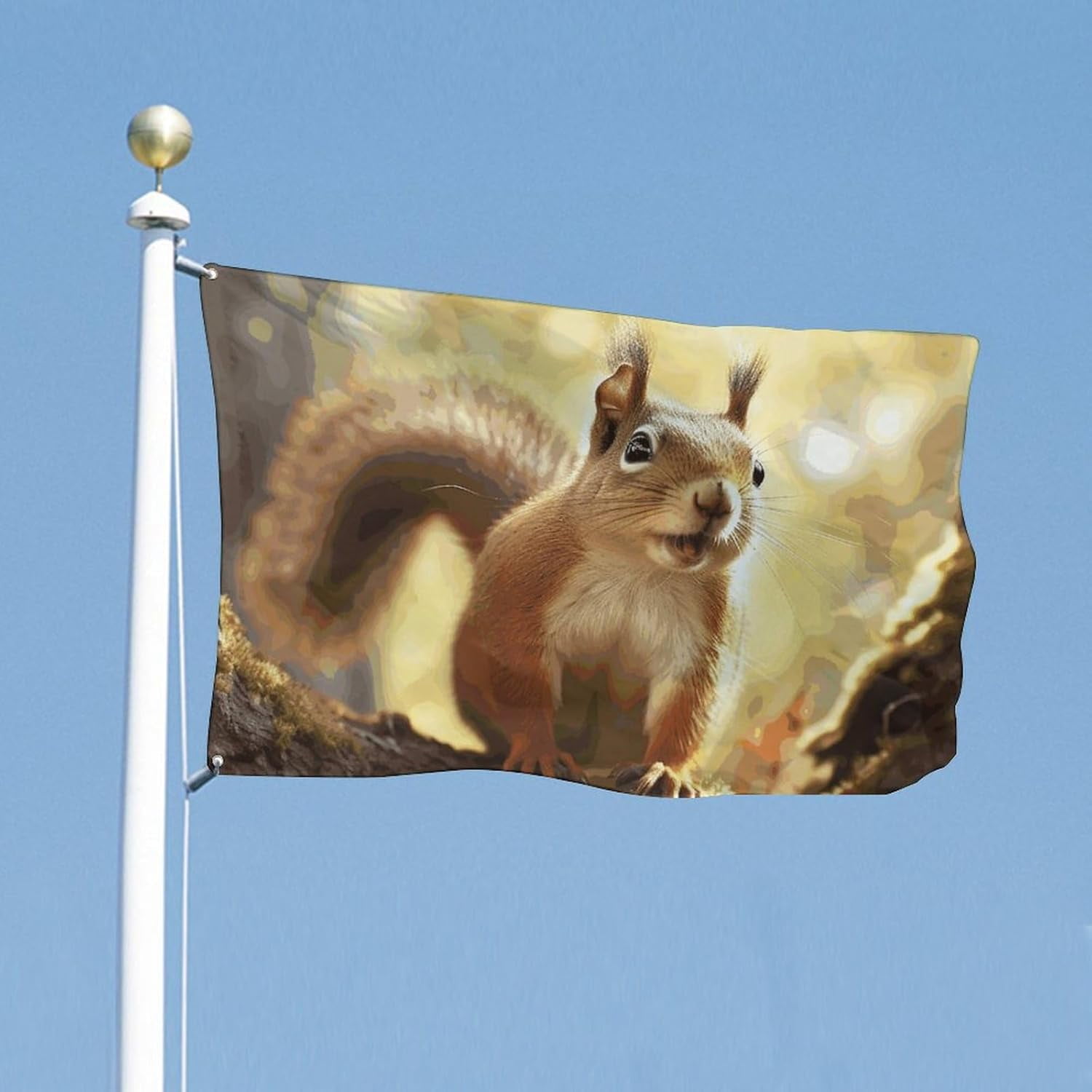 Flag 47x70 in Double Sided Yard Flags Funny Squirrel Garden Flag ...