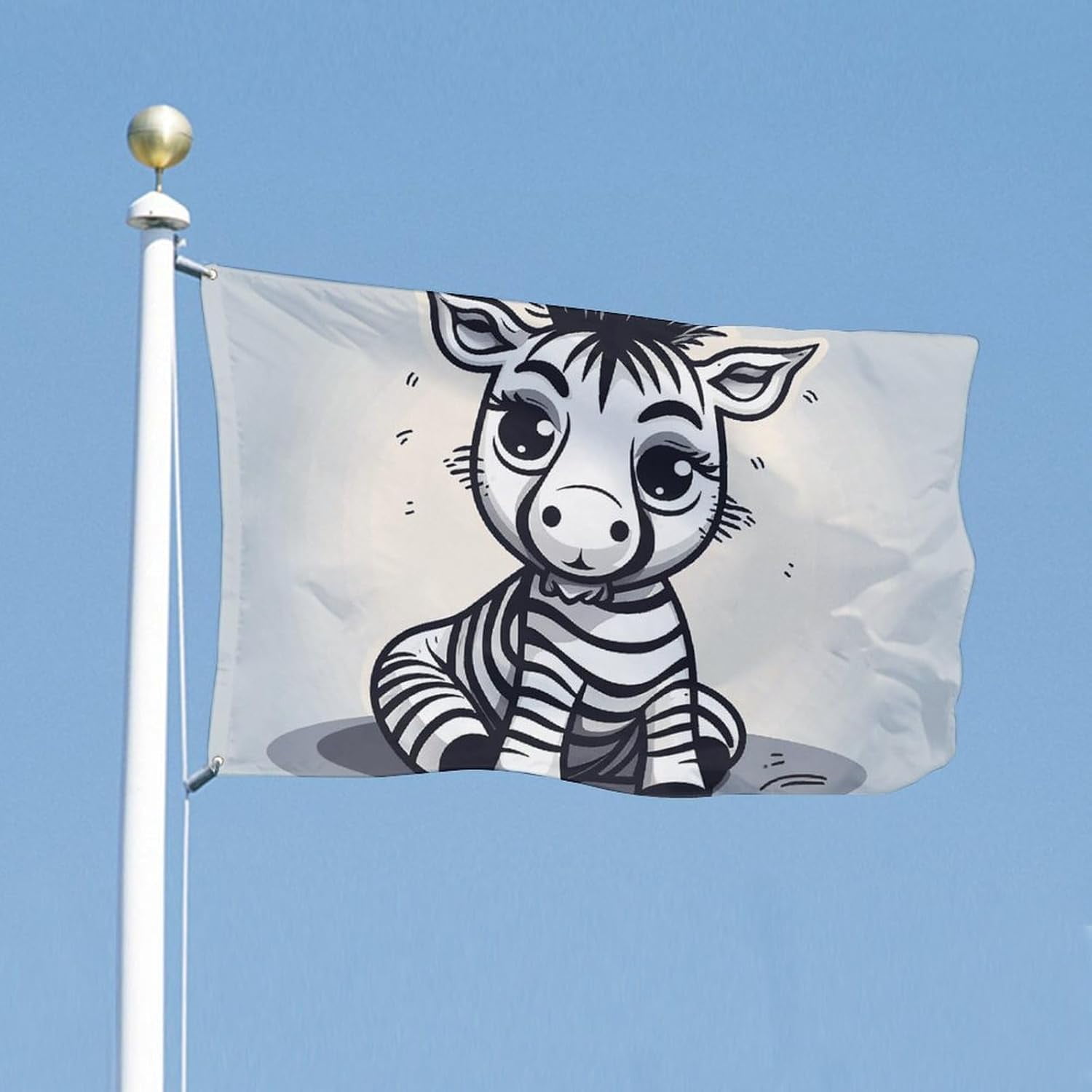 Flag 47x70 in Double Sided Yard Flags Funny Zebra Garden Flag Welcome ...
