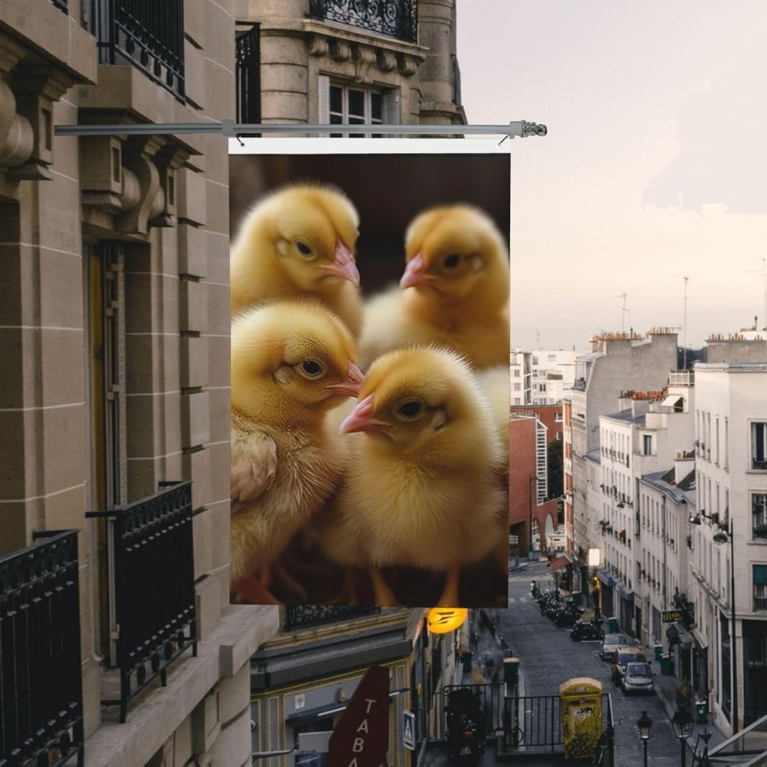 Flag 4x6 ft Flags for Outside Funny Banner Garden Flag Little Chickens ...