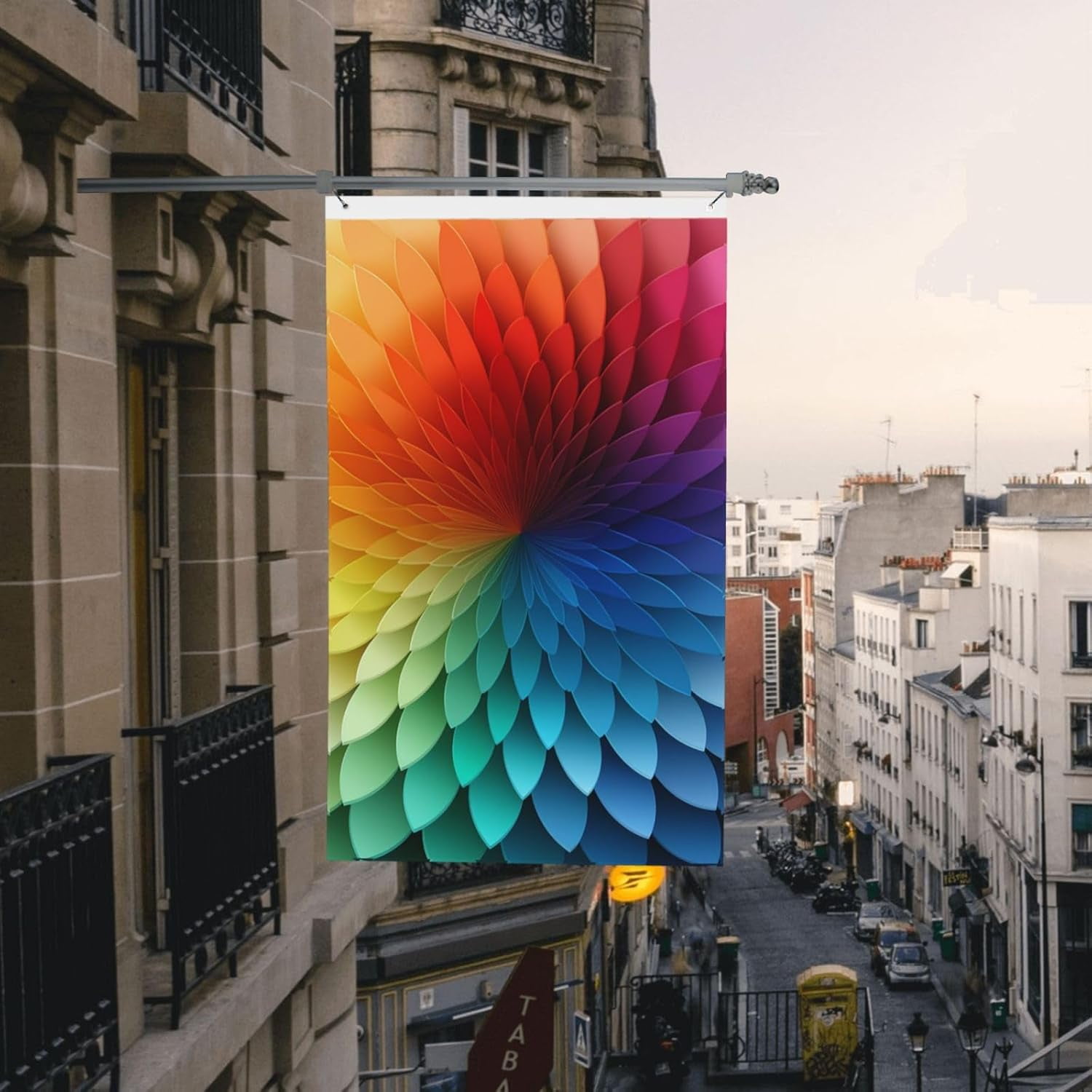Flag 4x6 ft Flags for Outside Funny Banner Garden Flag Rainbow Palette ...