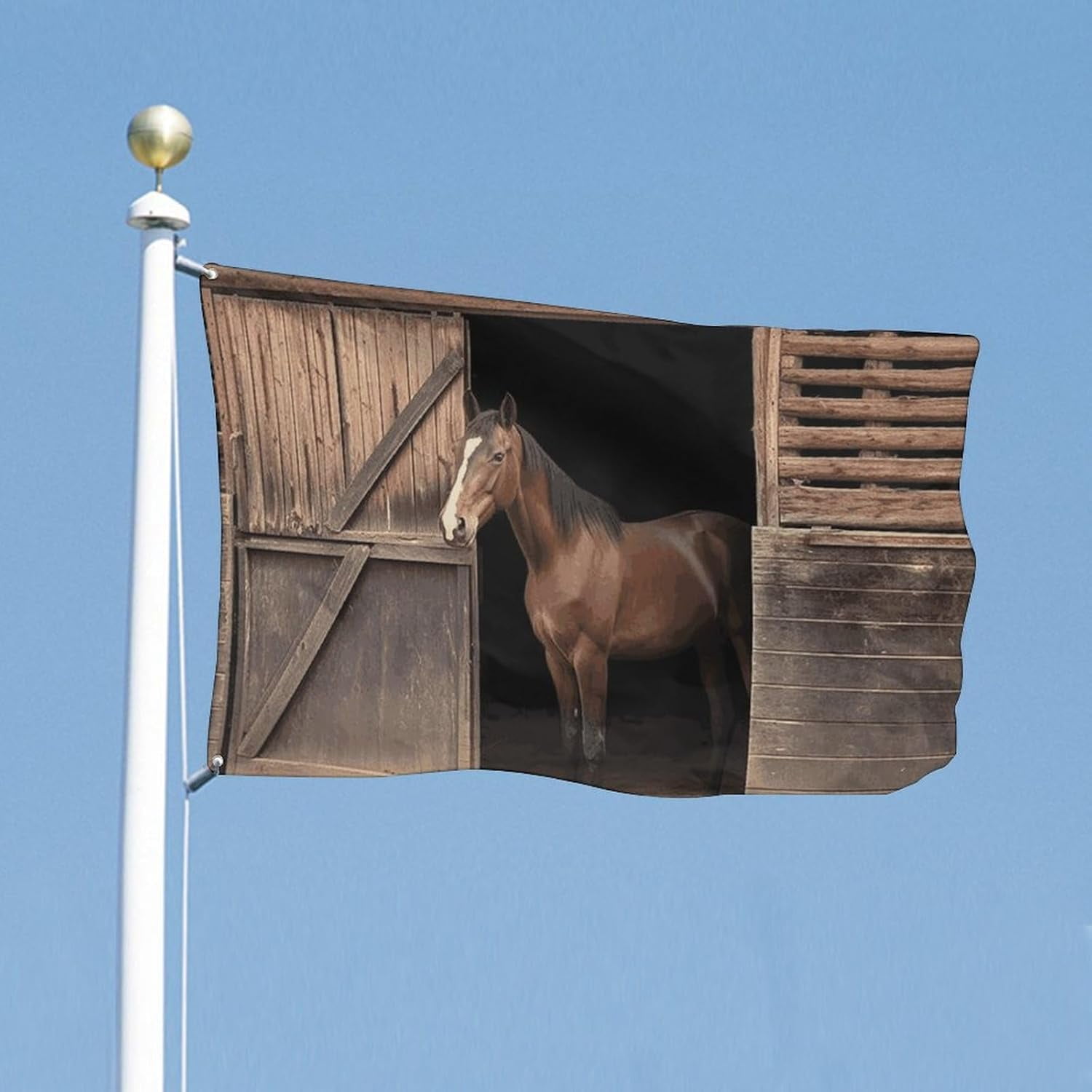 Flag 60x96 in Double Sided Yard Flags Barn Horse Garden Flag Welcome ...