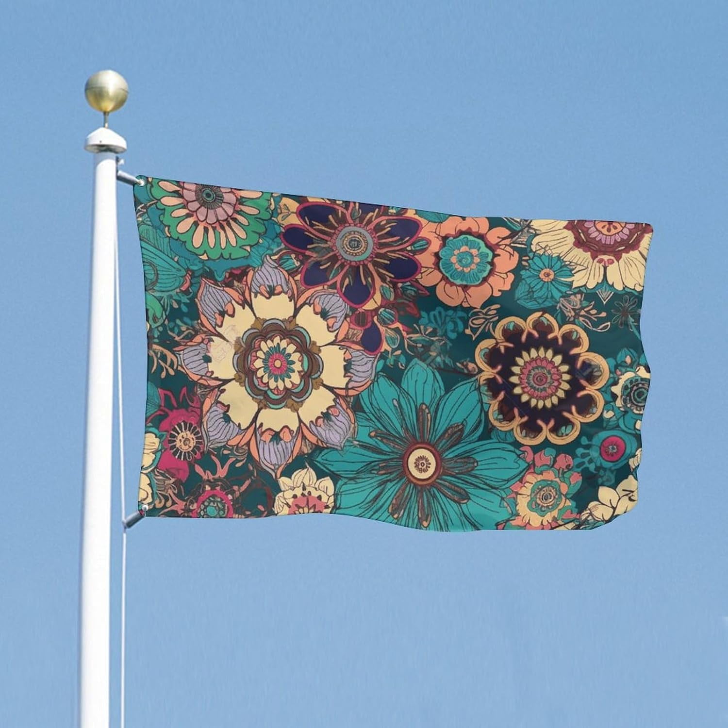 Flag 60x96 in Double Sided Yard Flags Bohemian Flower Garden Flag ...