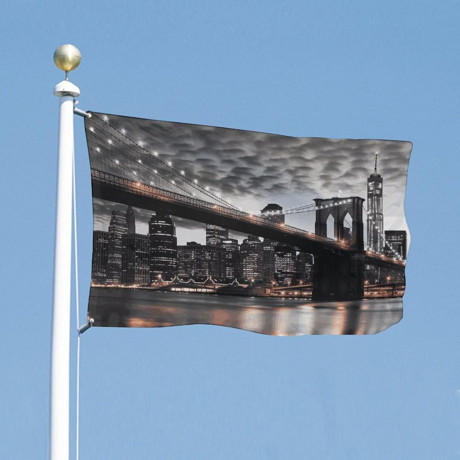 Flag 60x96 in Double Sided Yard Flags Brooklyn Bridge Garden Flag ...