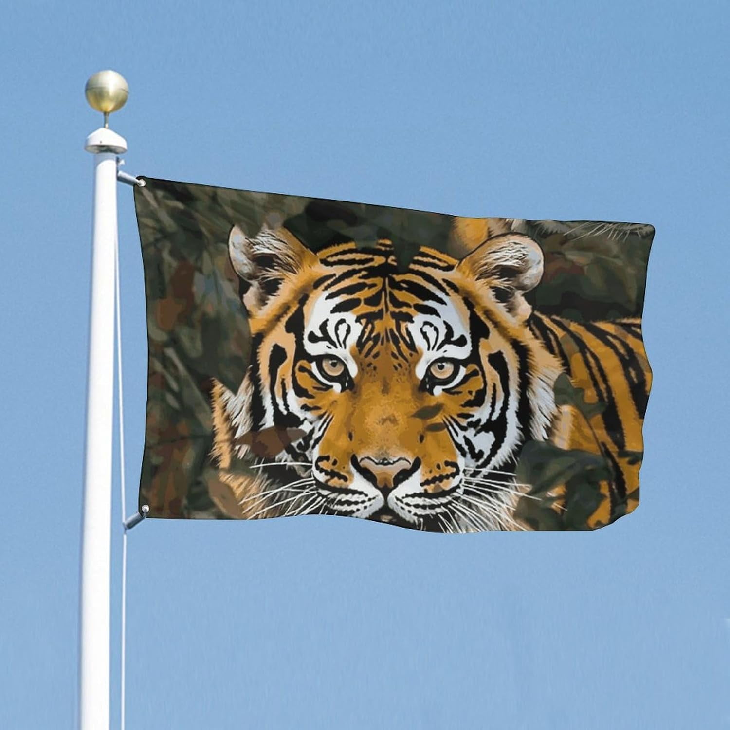 Flag 60x96 in Double Sided Yard Flags Camouflage Tiger Garden Flag ...