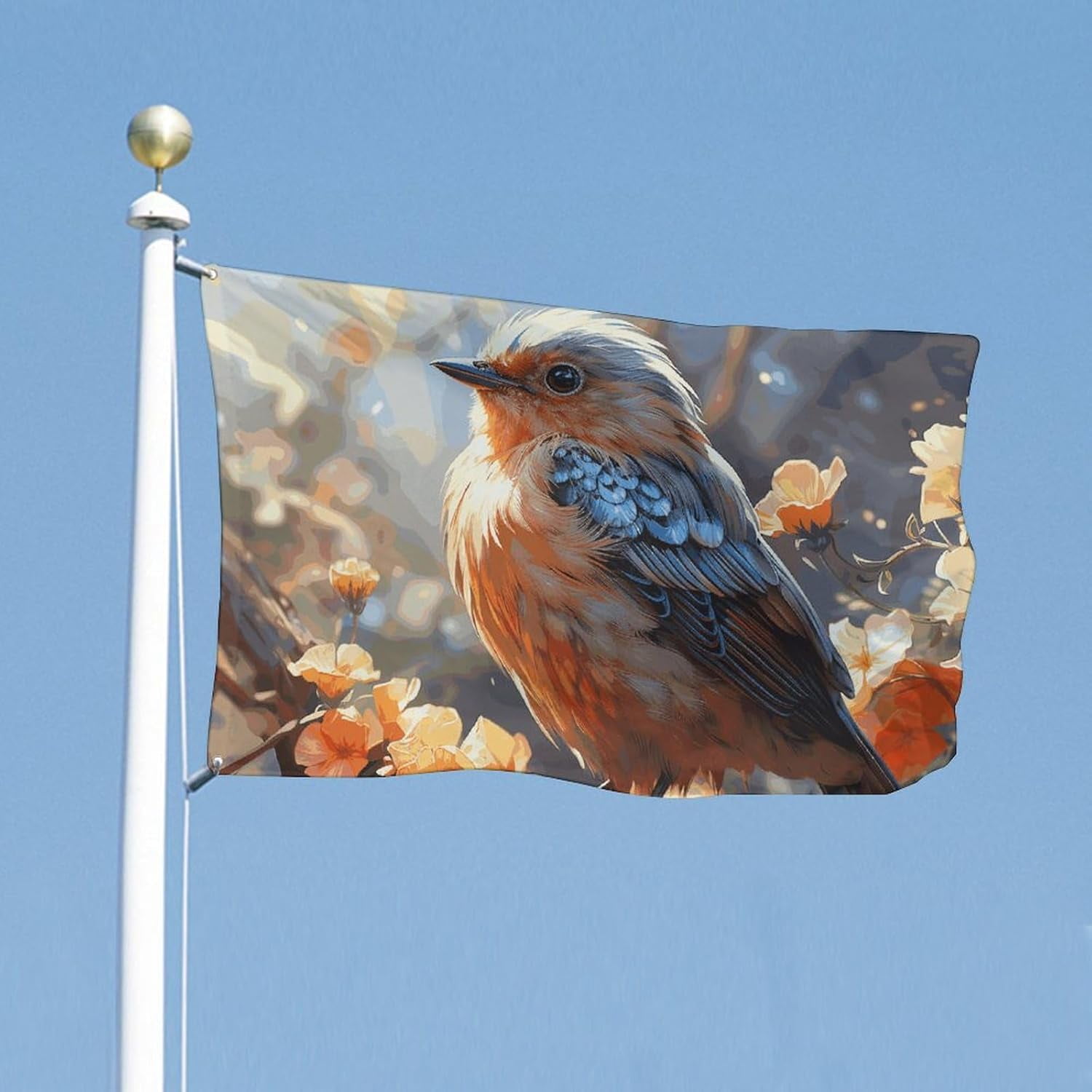 Flag 60x96 in Double Sided Yard Flags Flowers And Birds Garden Flag ...