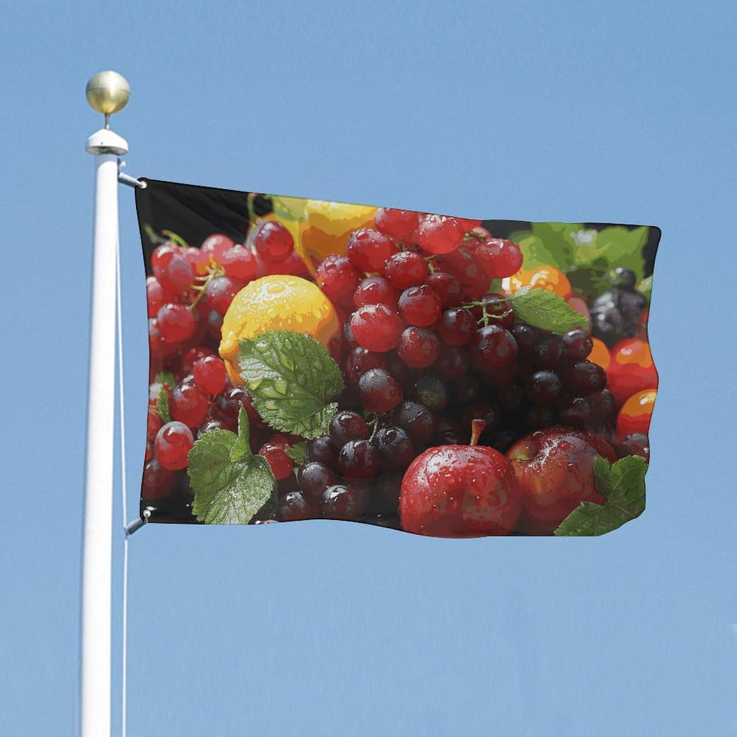 Flag 60x96 in Double Sided Yard Flags Fresh Fruits Garden Flag Welcome ...