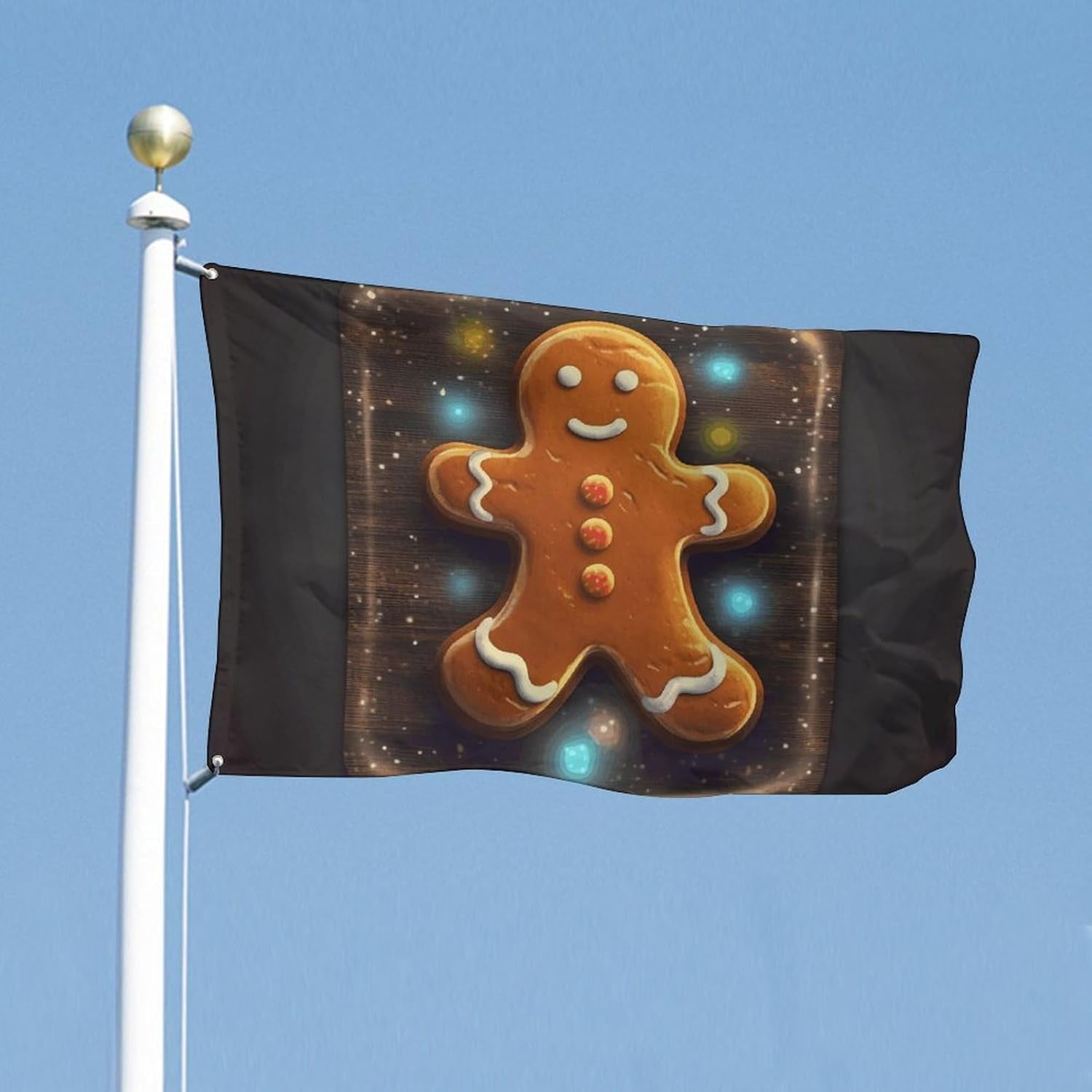 Flag 60x96 in Double Sided Yard Flags Gingerbread Man Garden Flag ...