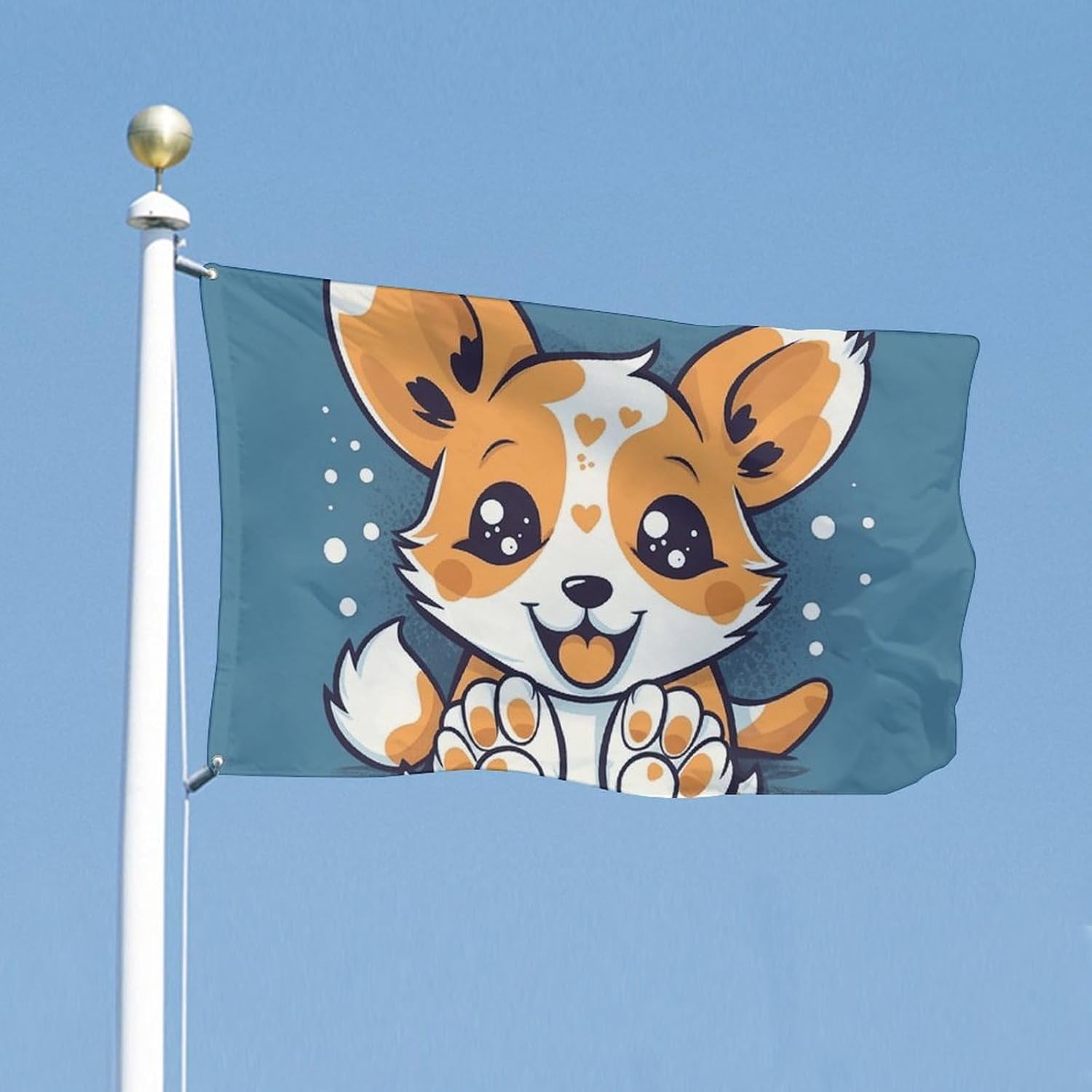 Flag 60x96 in Double Sided Yard Flags Naughty Dog Garden Flag Welcome ...