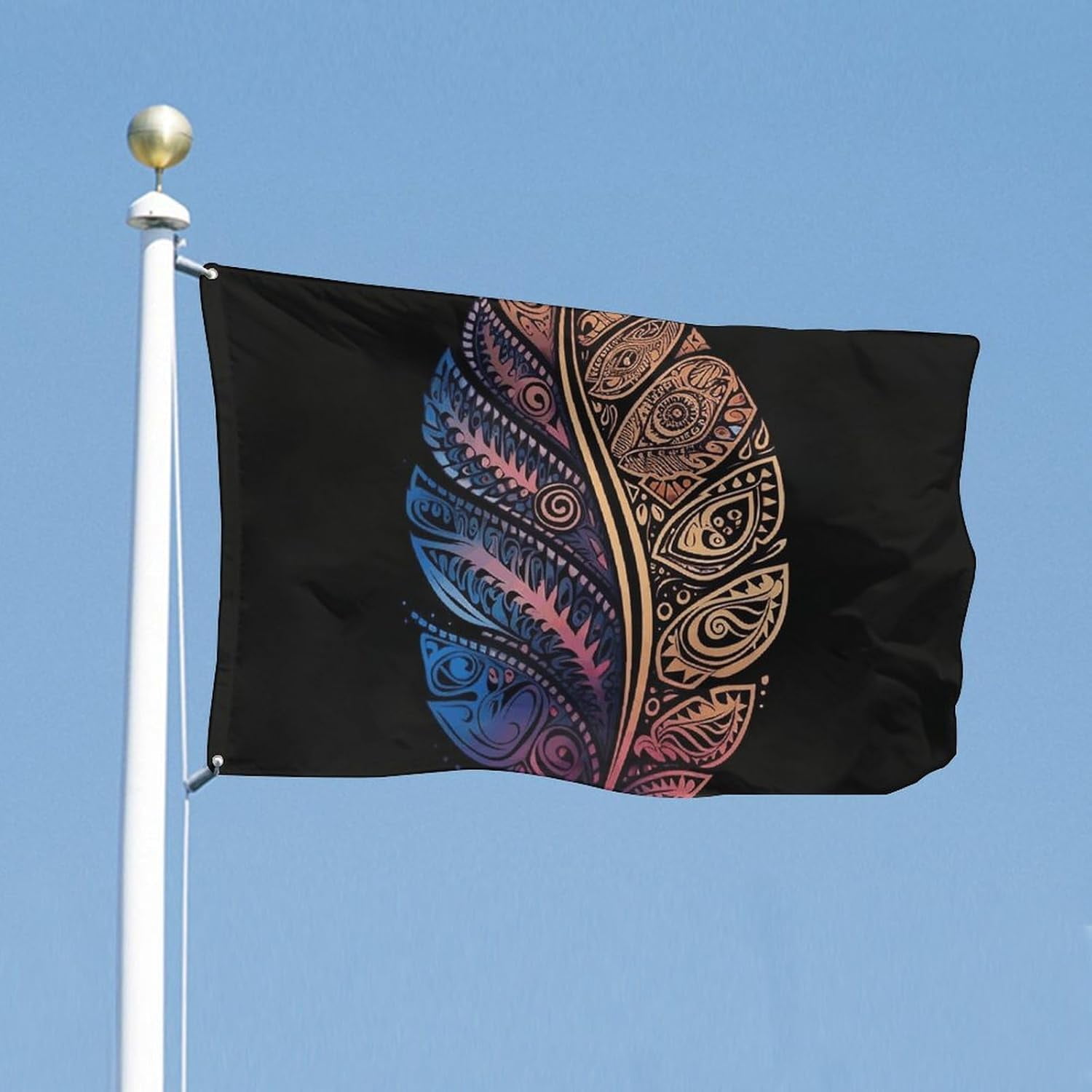 Flag 60x96 in Double Sided Yard Flags Outline of Leaves Garden Flag ...