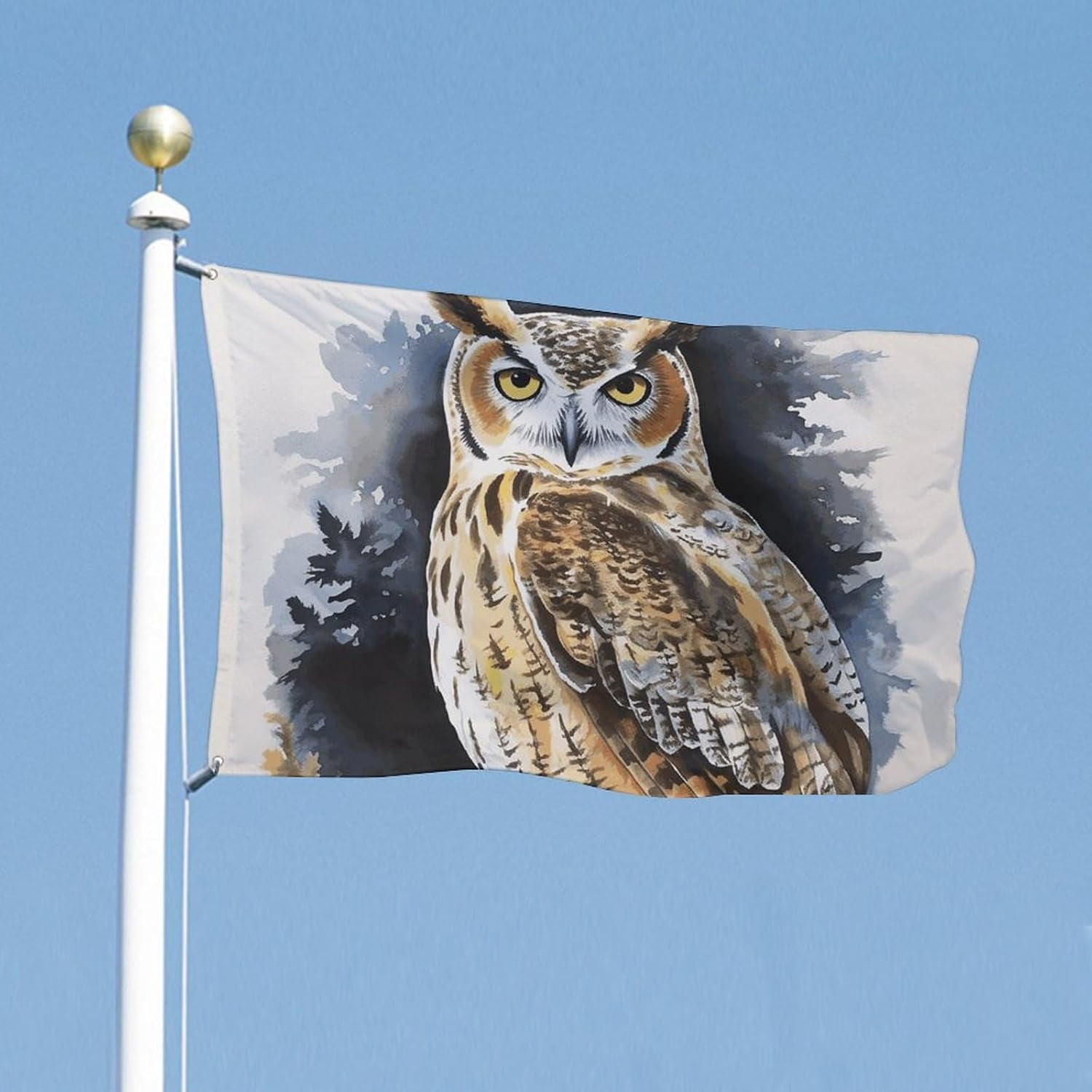 Flag 60x96 in Double Sided Yard Flags Owl Garden Flag Welcome Flags for ...