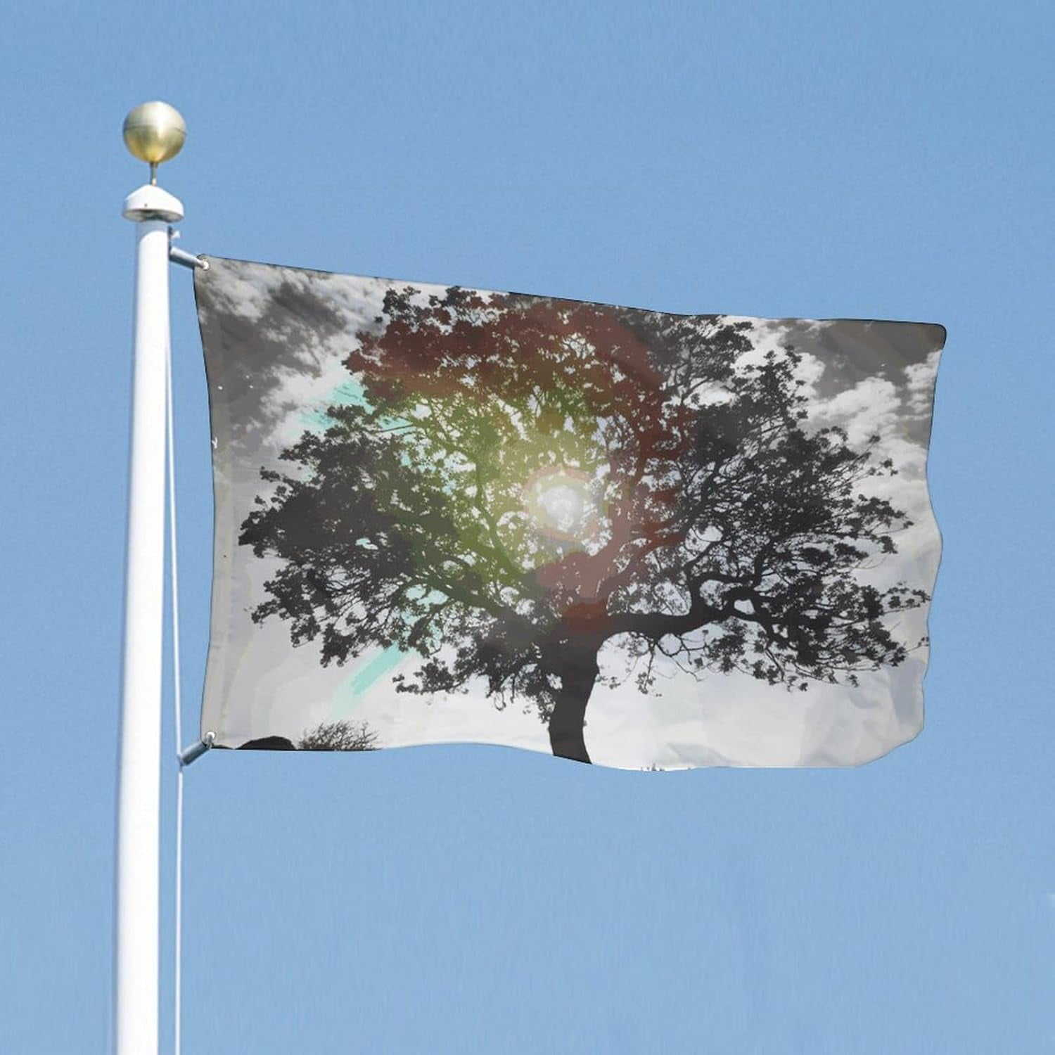 Flag 60x96 in Double Sided Yard Flags Tree Art Garden Flag Welcome ...