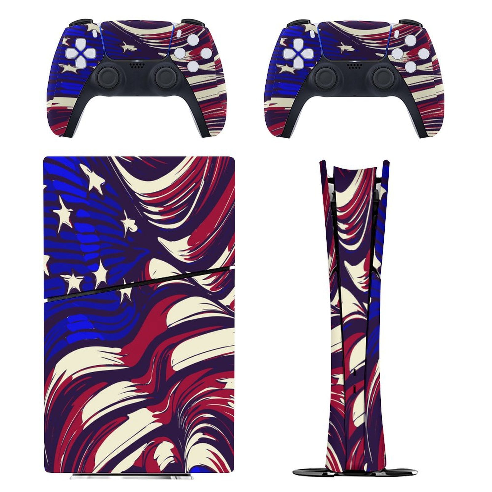 Flag, America, Stars PS5/PS5 Slim Digital Disc Skin Sticker For Console ...