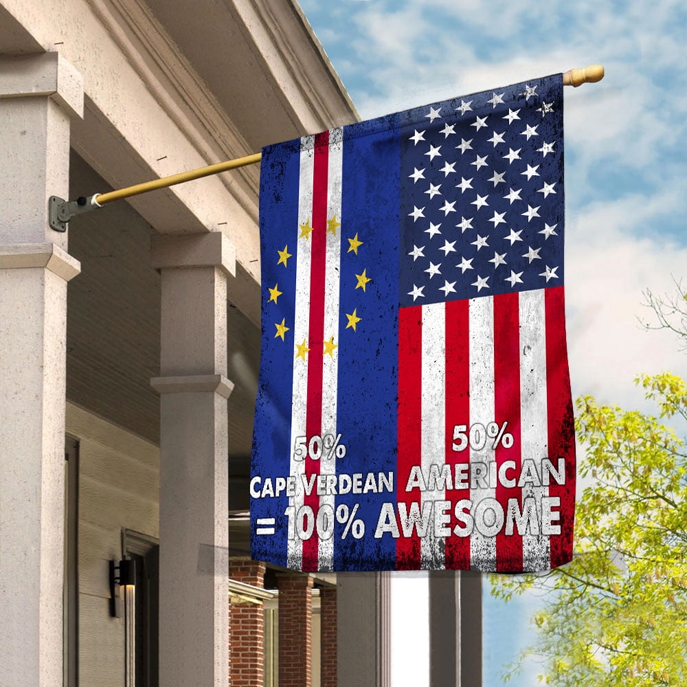 Flag American Half Cape Verdean Flag Cape Verdean American Friendship ...