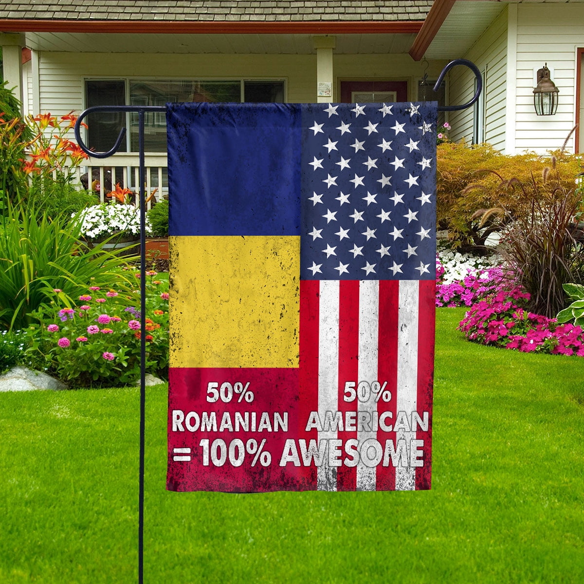 Flag American Half Romanian Flag Romanian American Friendship Romania U ...