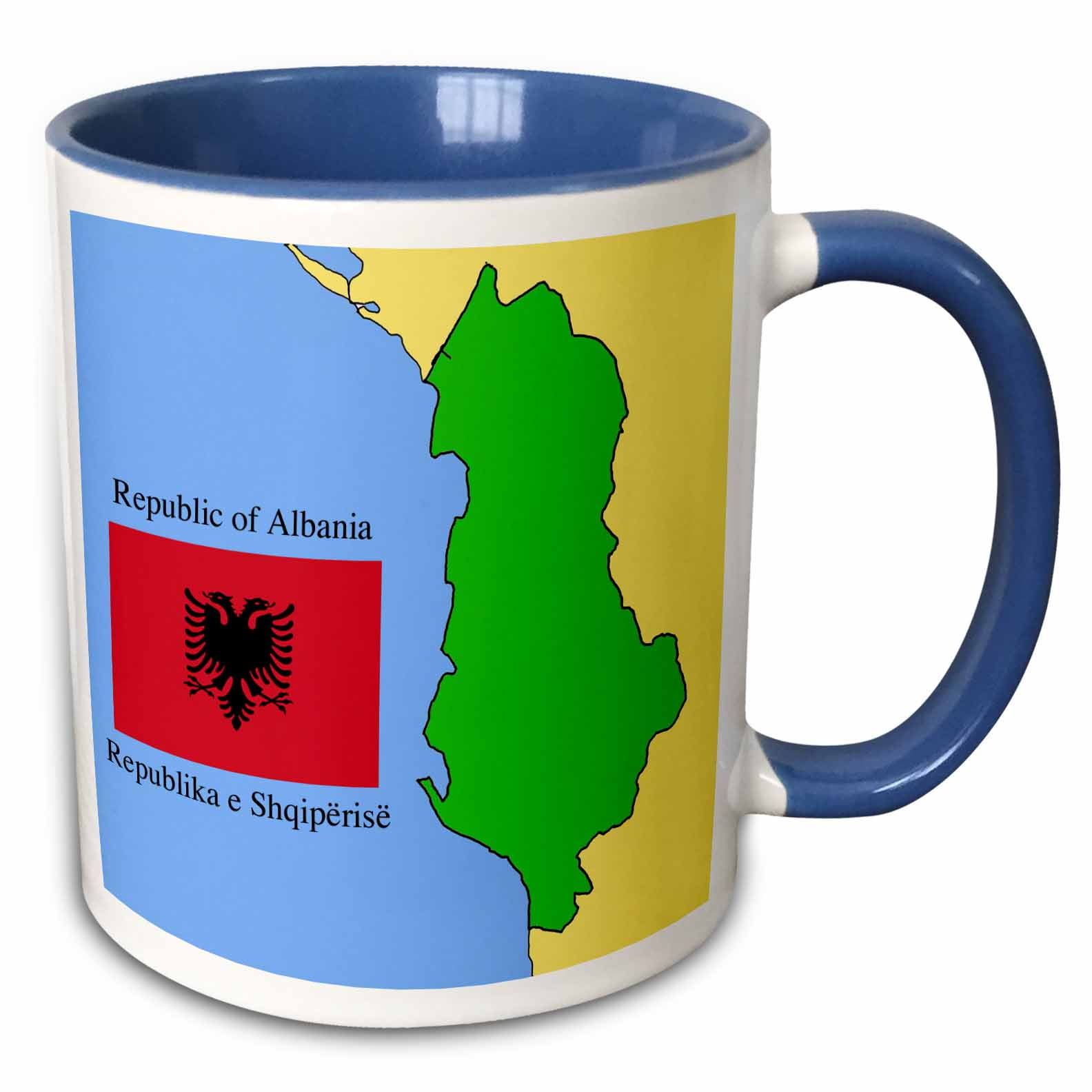 3drose, Flag and Map of Albania with Republic of Albania Printed in ...