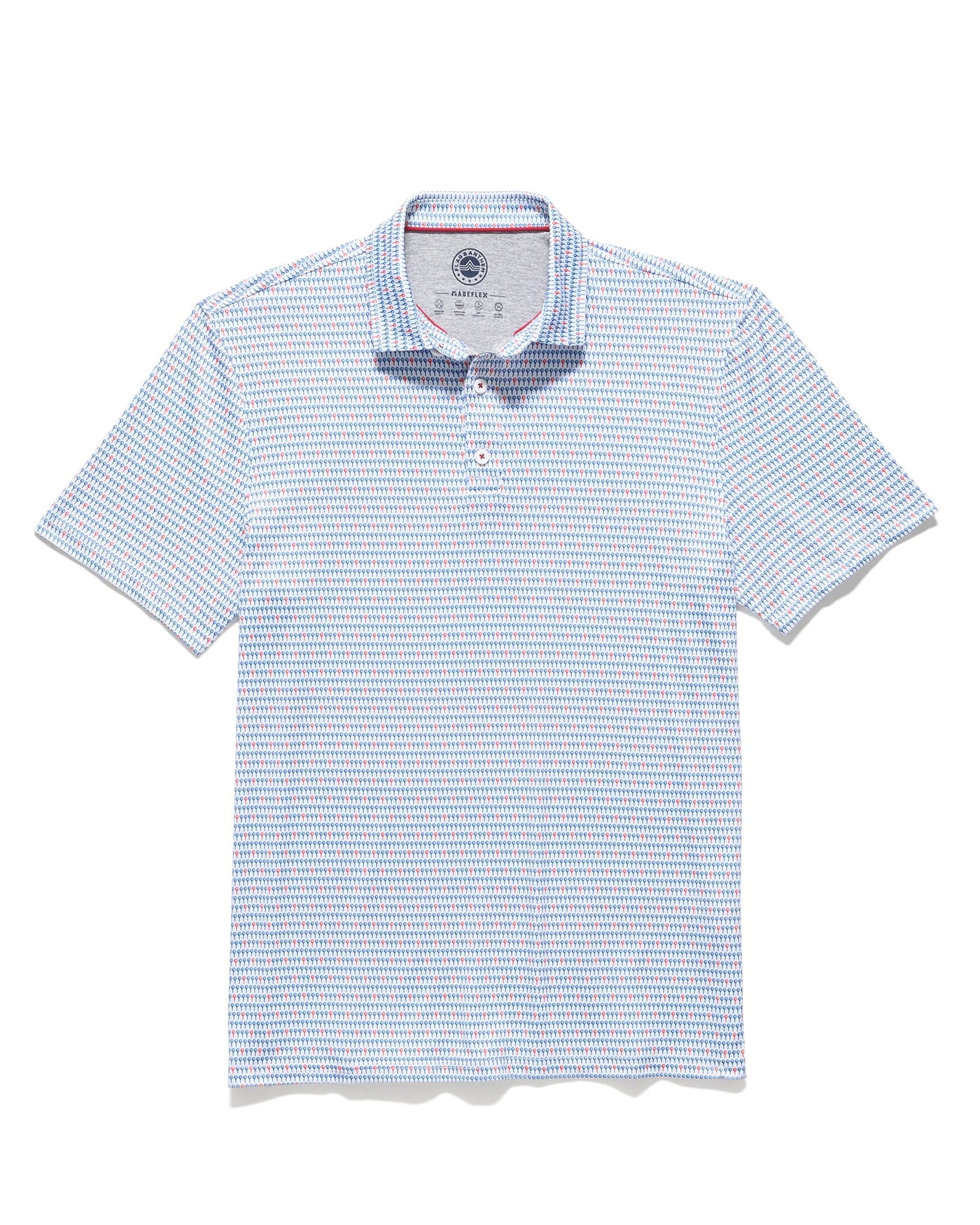 Flag & Anthem Golf Pasco Tee Print Performance Polo Red/White/Blue ...