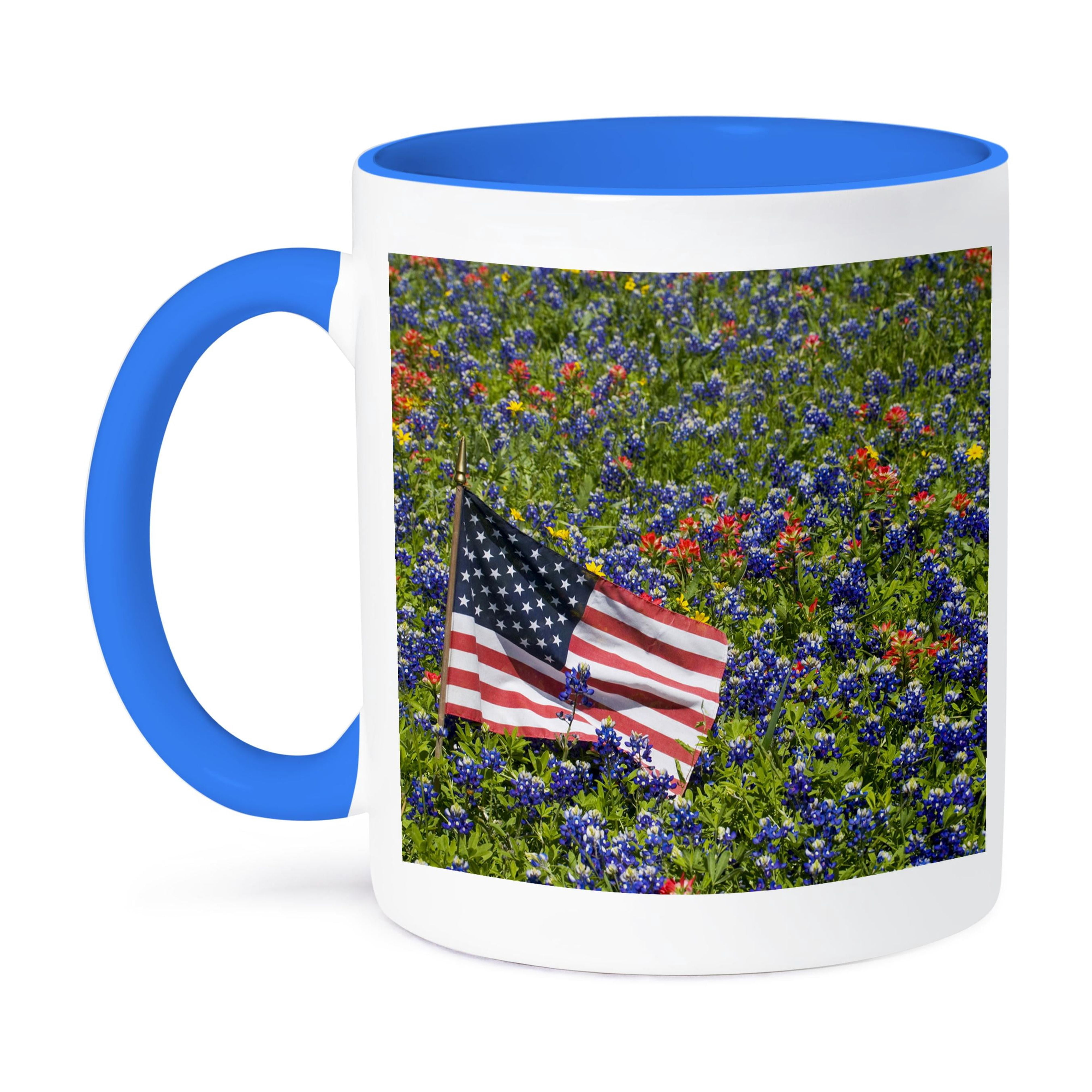 Flag, Bluebonnets, Paintbrush, Hill Country, Tx - Us44 Dgu0089 ...